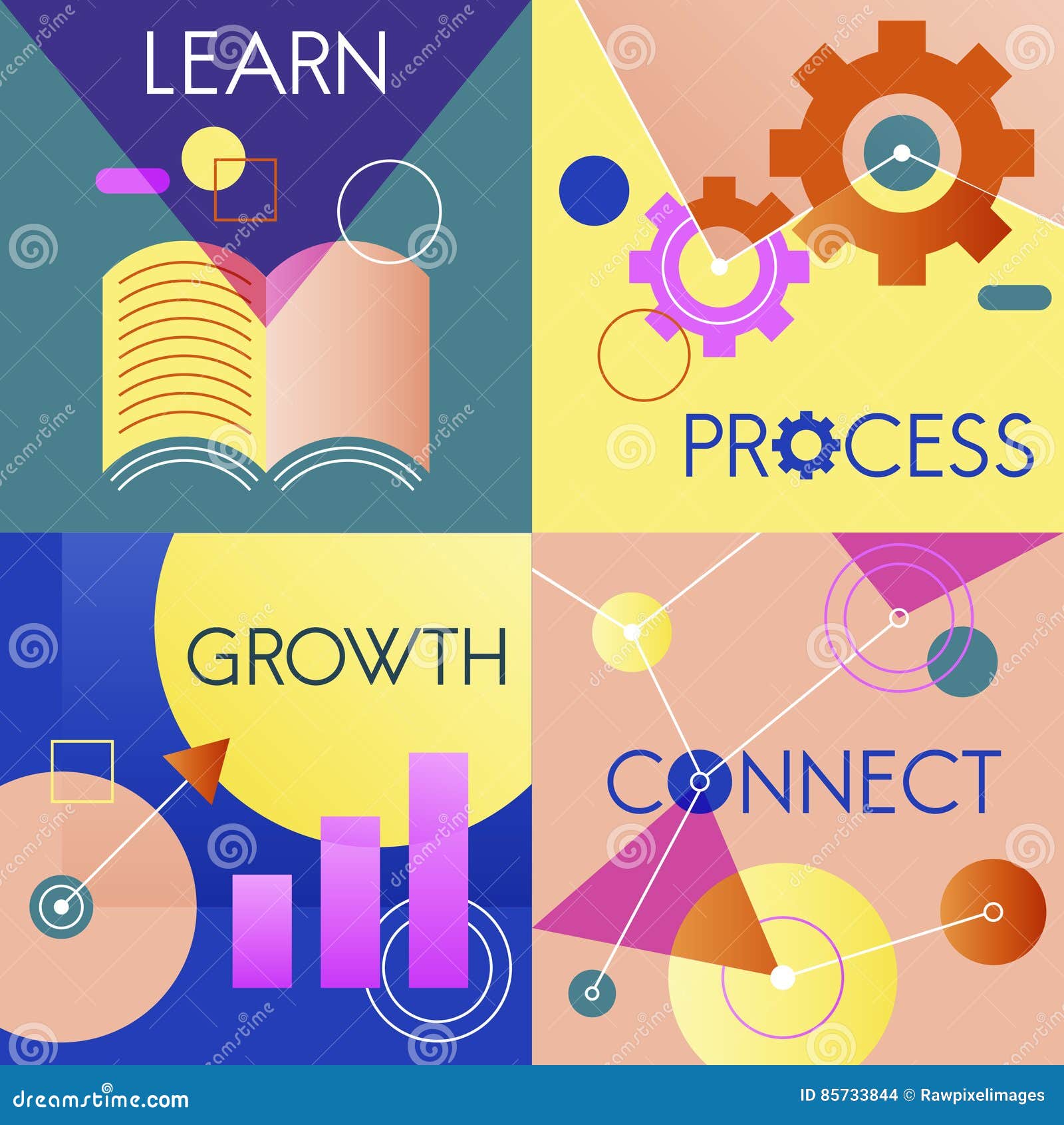 Icon Business Vector Set Colorful Stock Vector - Illustration of goals ...