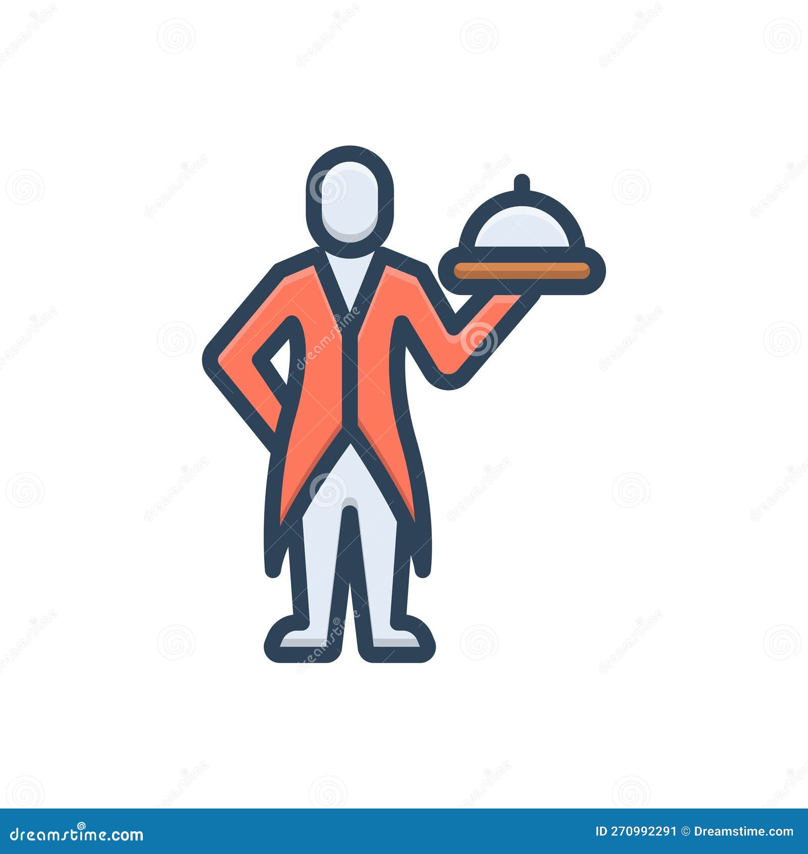Color Illustration Icon for Butler, Servant and Man Stock Vector ...