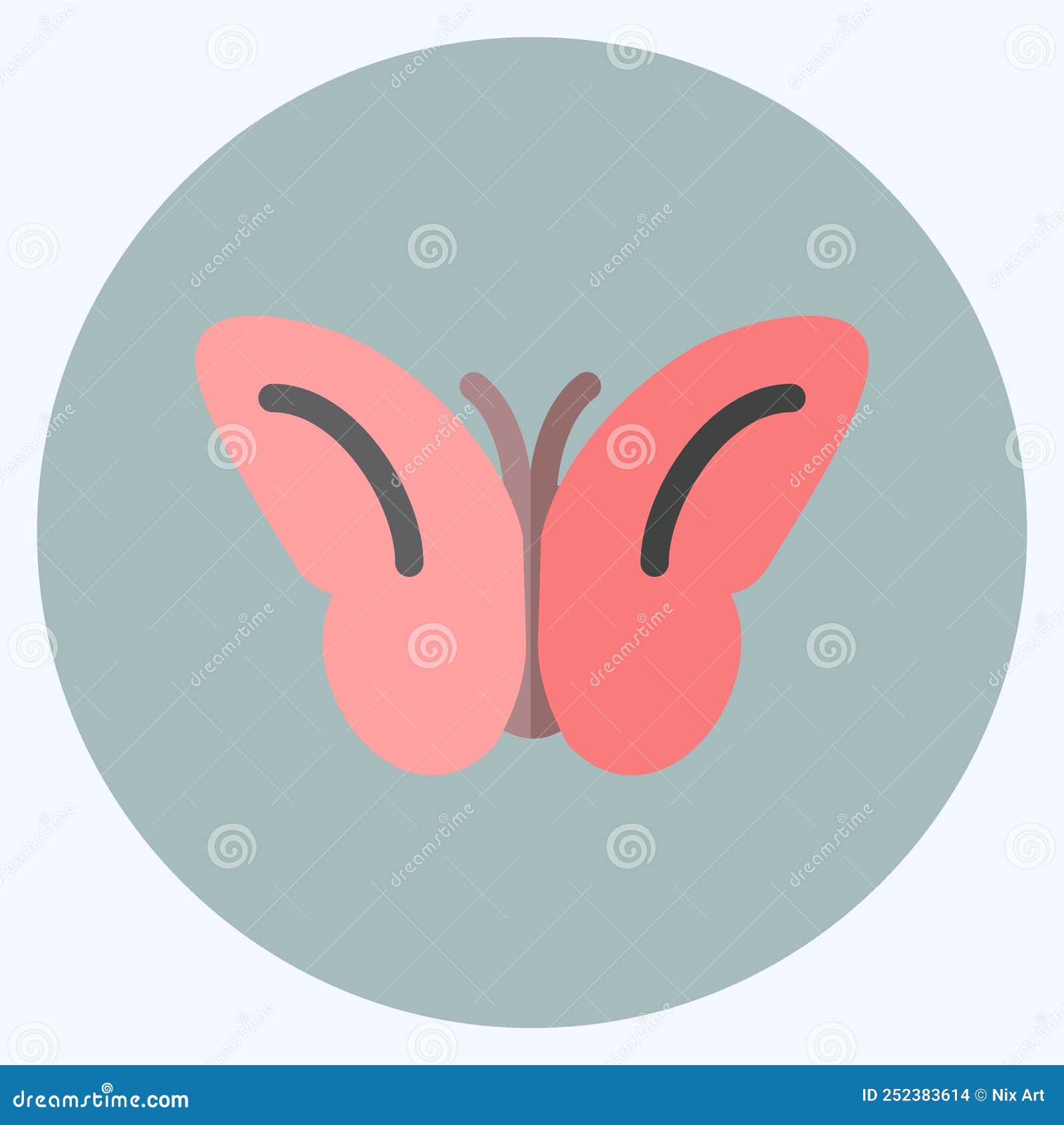 Icon Butterfly Flying. Suitable for Spring Symbol. Flat Style. Simple ...