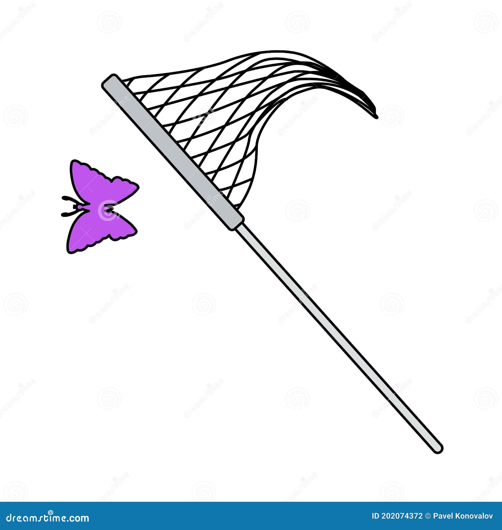Icon of Butterfly Net stock vector. Illustration of hiking - 202074372