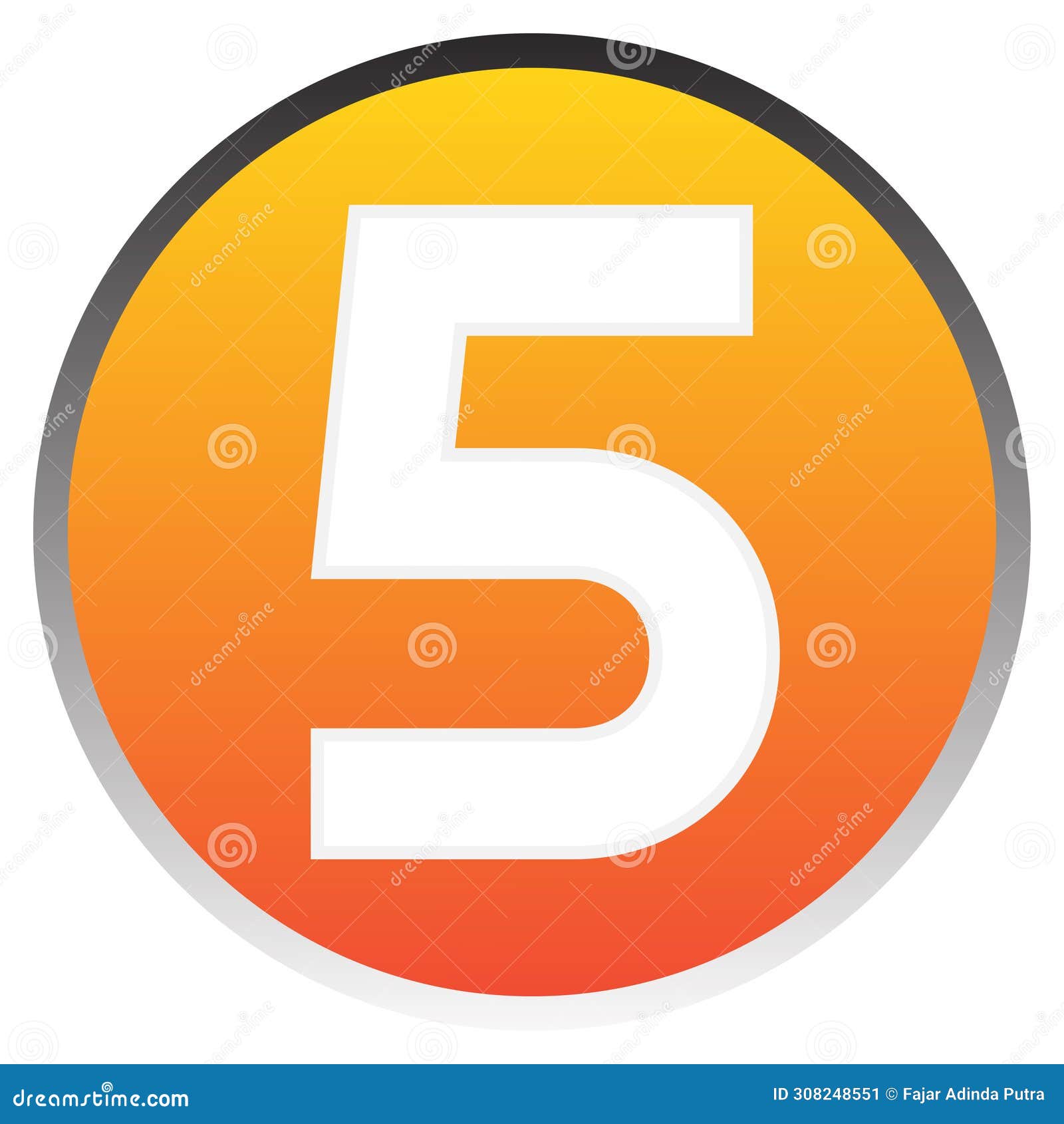 Number 5 Sign Design Template Element. Vector Stock Illustration ...