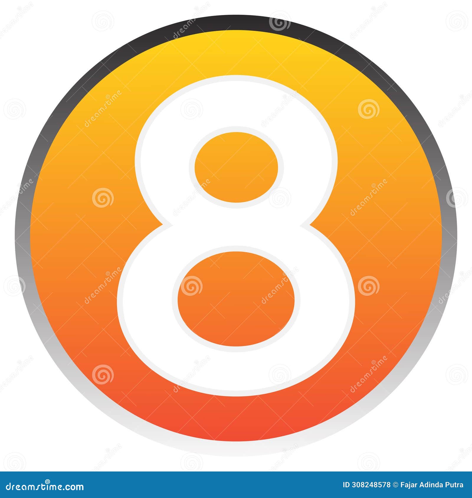 Number 8 Sign Design Template Element. Vector Stock Illustration ...