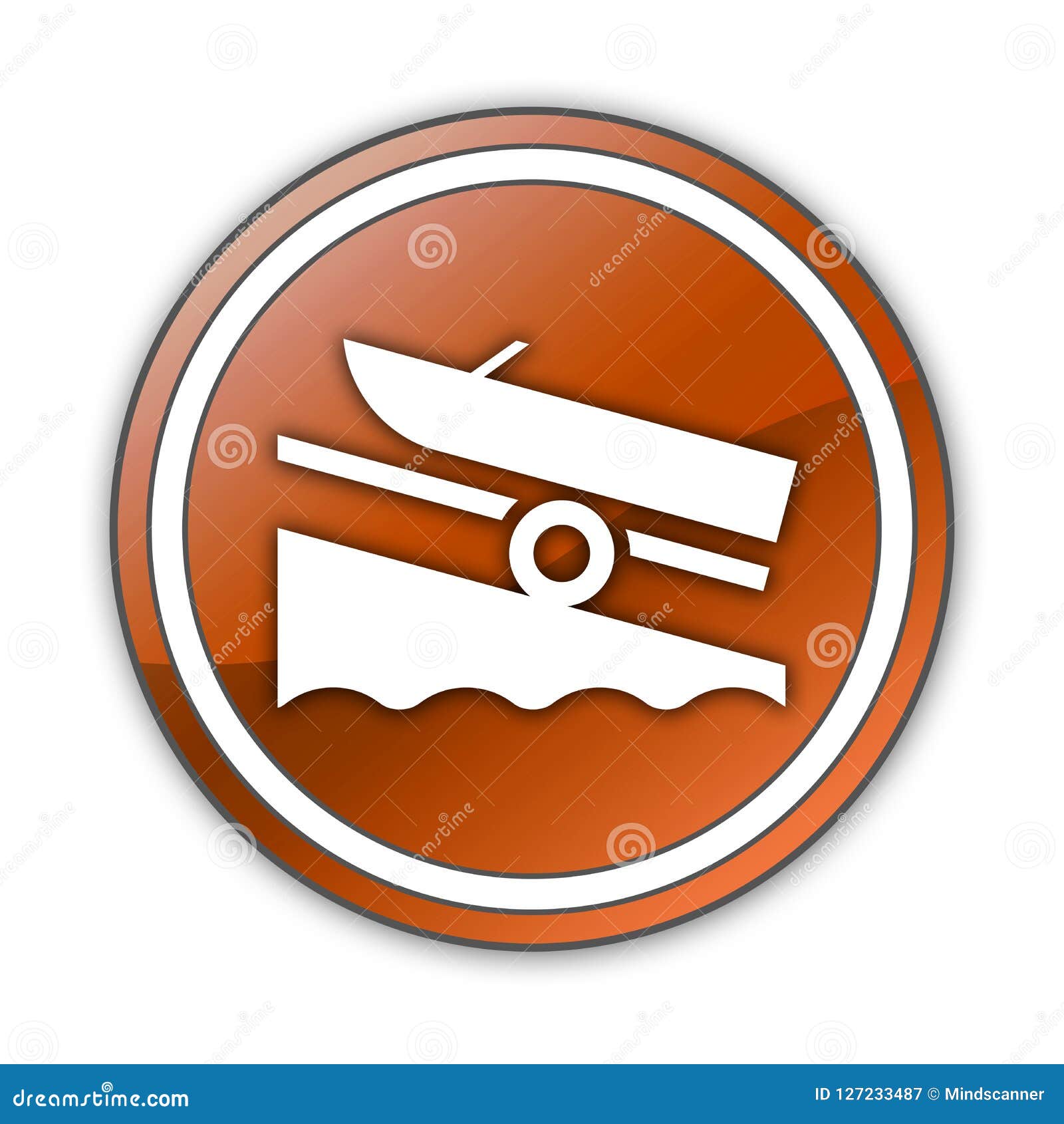 Icon, Button, Pictogram Boat Ramp Stock Illustration - Illustration of ...