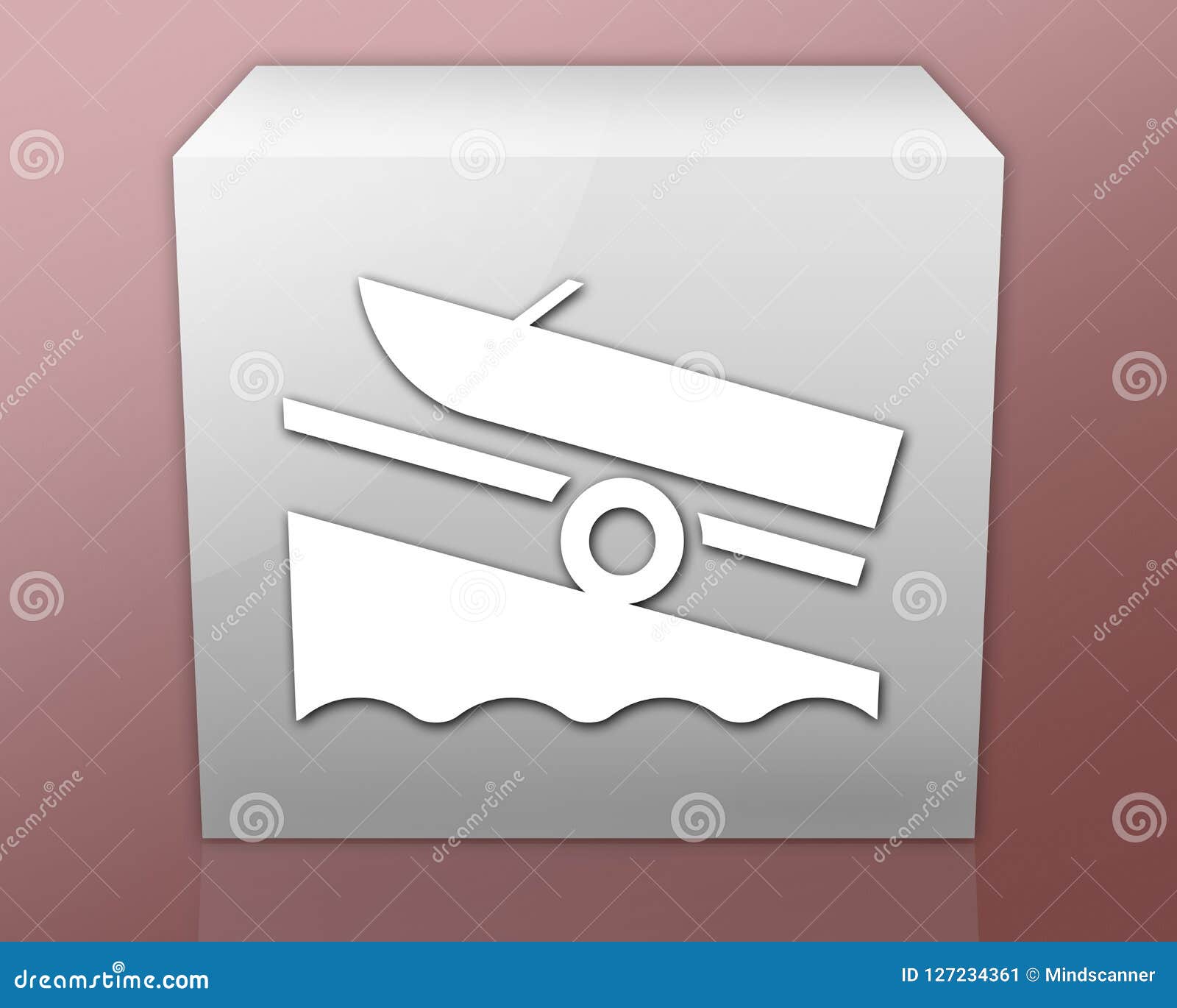 Icon, Button, Pictogram Boat Ramp Stock Illustration - Illustration of ...