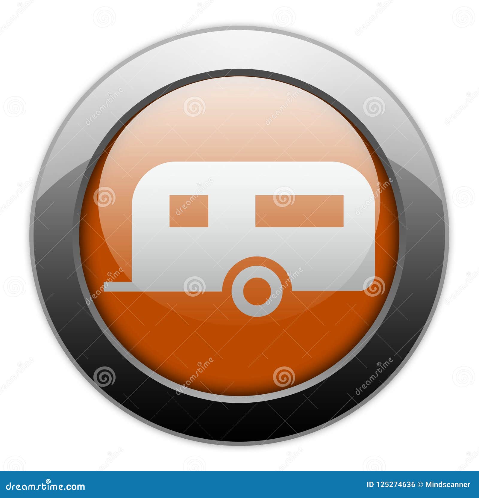 Icon, Button, Pictogram Camping Trailer Stock Illustration ...