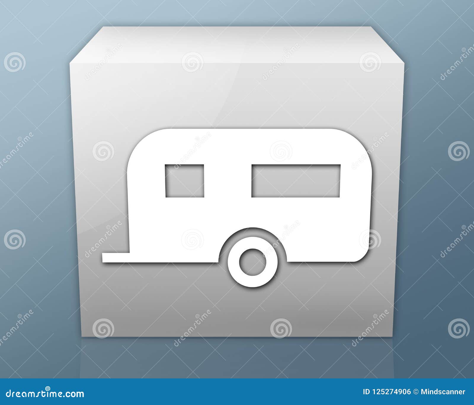 Icon, Button, Pictogram Camping Trailer Stock Illustration ...