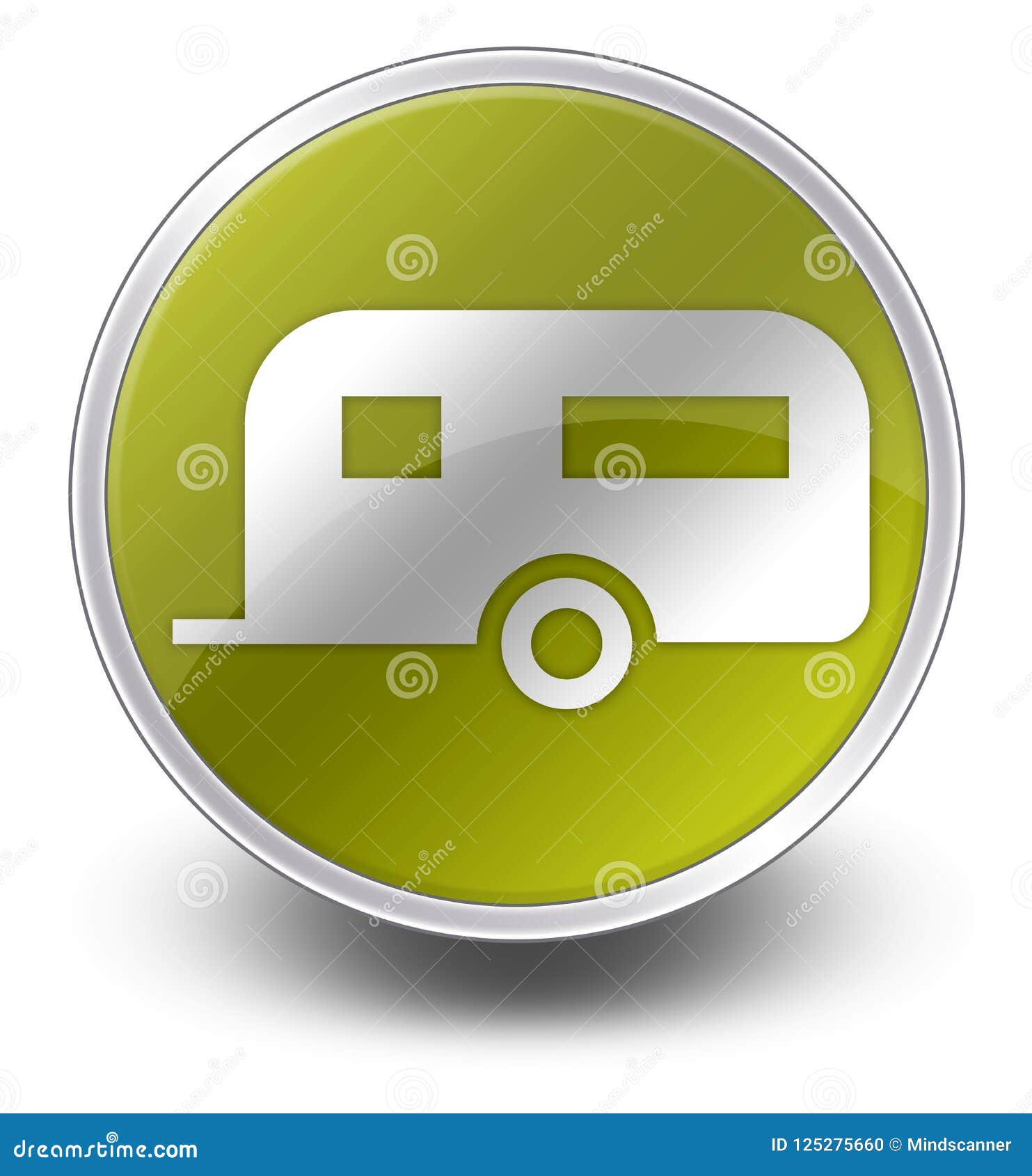 Icon, Button, Pictogram Camping Trailer Stock Illustration ...