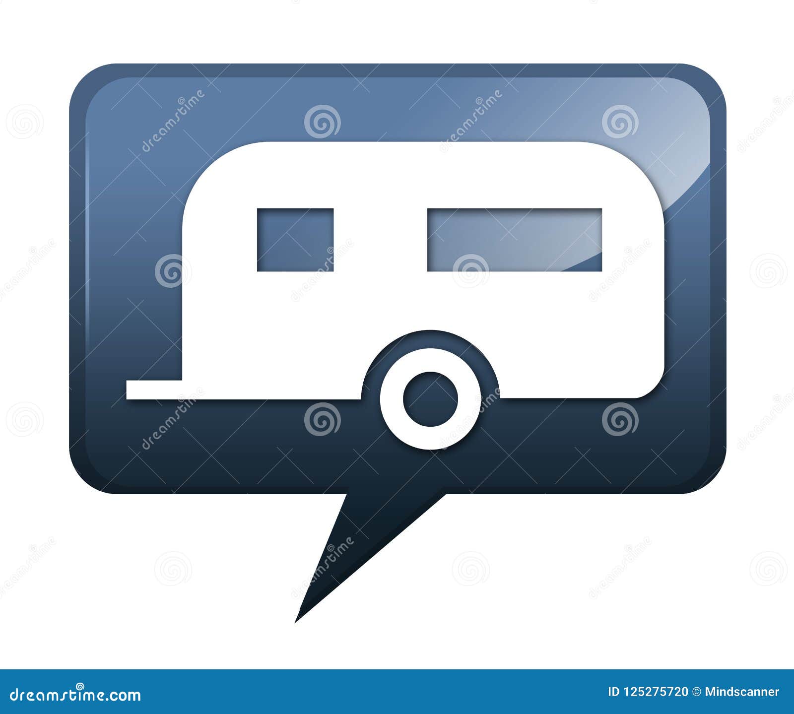 Icon, Button, Pictogram Camping Trailer Stock Illustration ...