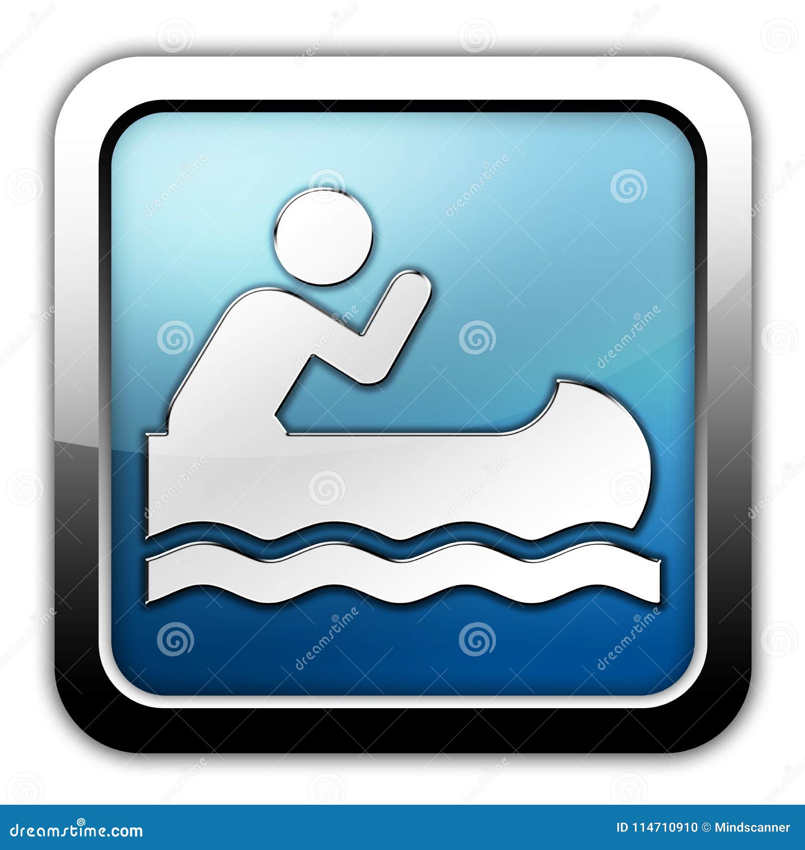 Icon, Button, Pictogram Canoeing Stock Illustration - Illustration of ...