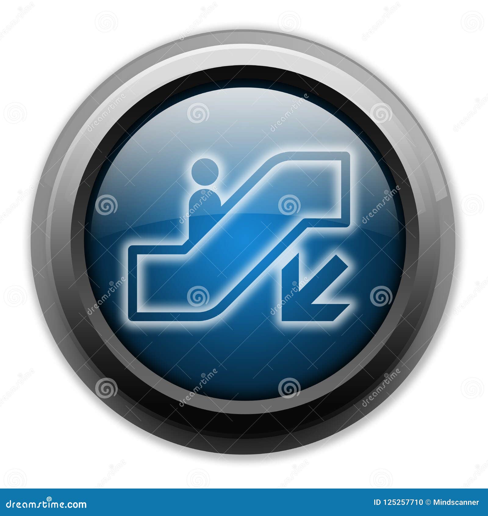 Icon, Button, Pictogram Escalator Down Stock Illustration ...