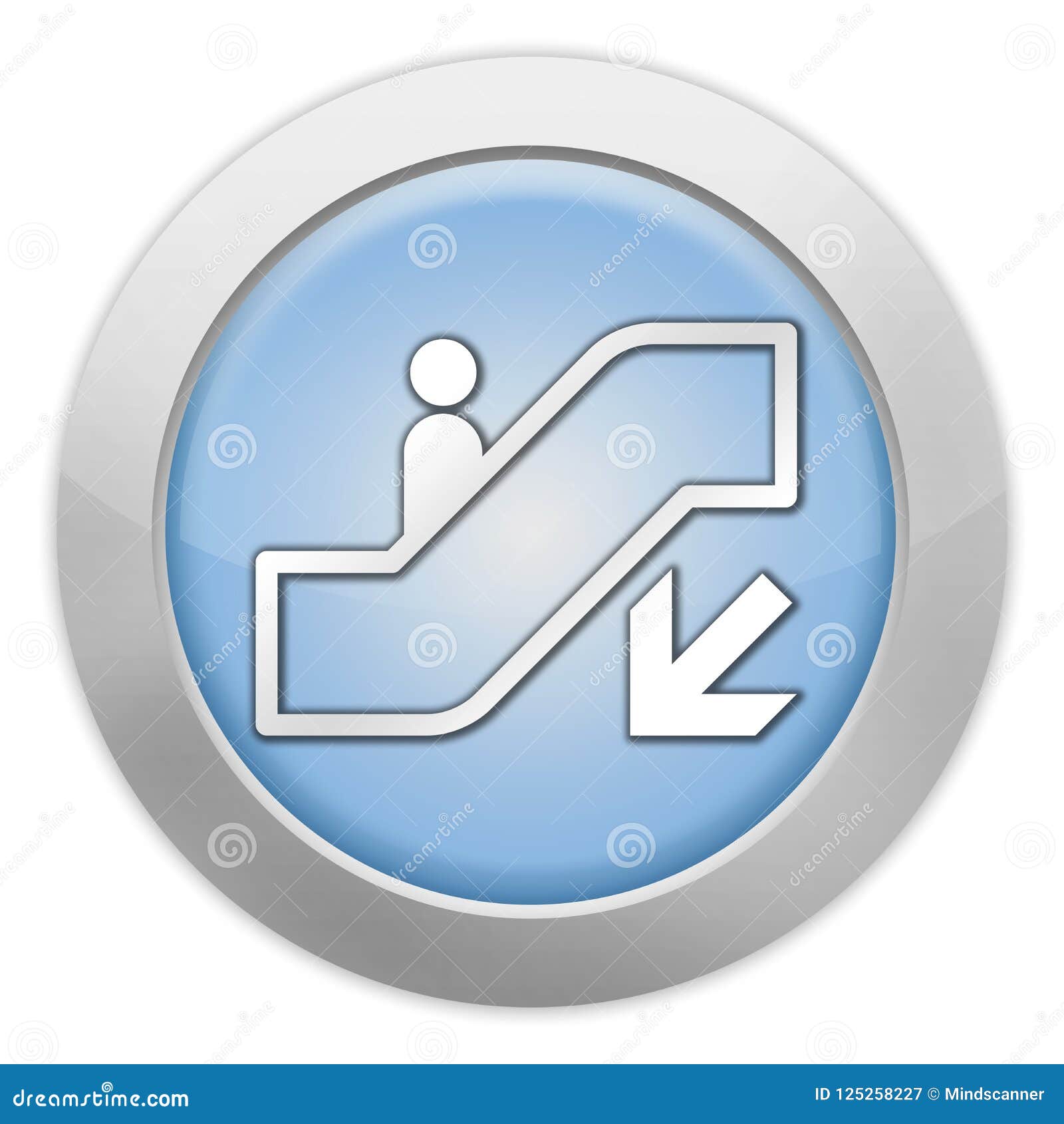 Icon, Button, Pictogram Escalator Down Stock Illustration ...