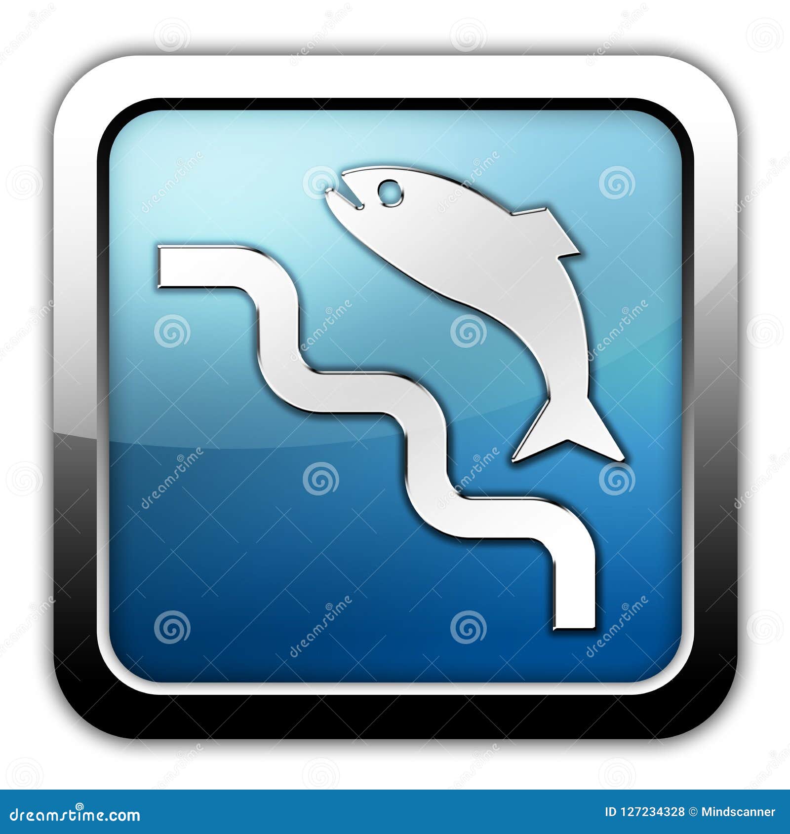 Icon, Button, Pictogram Fish Ladder Stock Illustration - Illustration ...