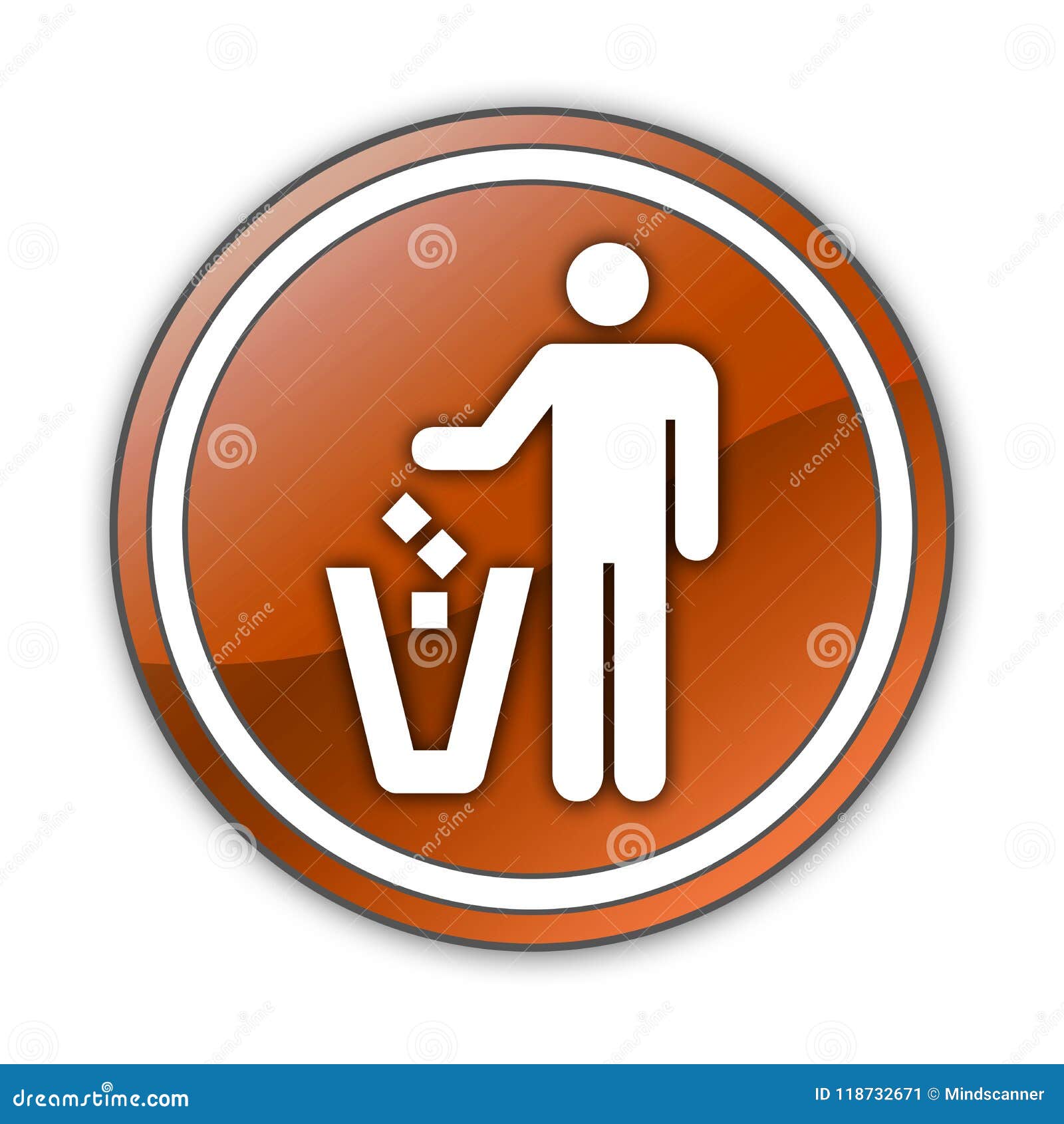 Icon, Button, Pictogram Litter Container Stock Illustration ...