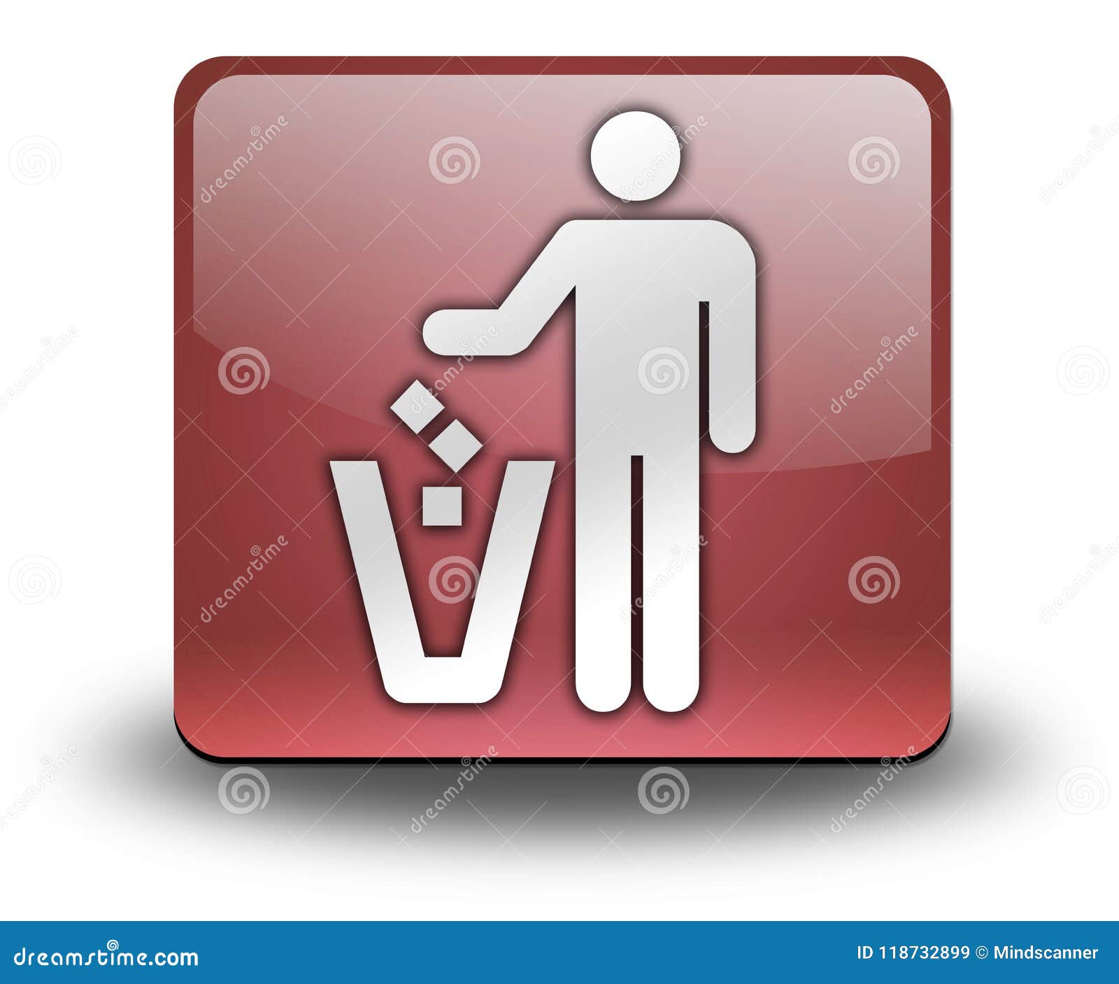 Icon, Button, Pictogram Litter Container Stock Illustration ...
