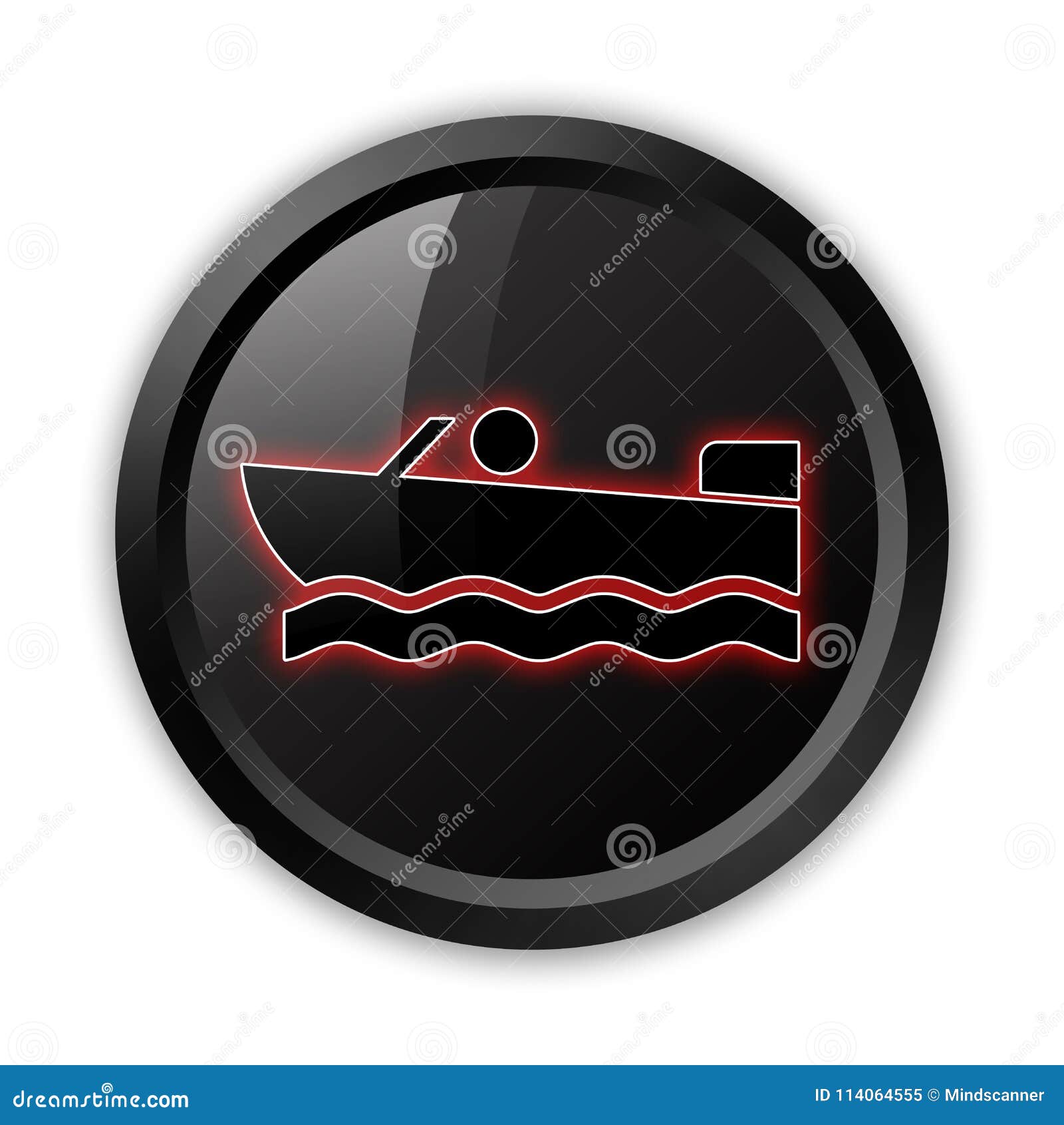 Icon, Button, Pictogram Motorboat Stock Illustration - Illustration of ...