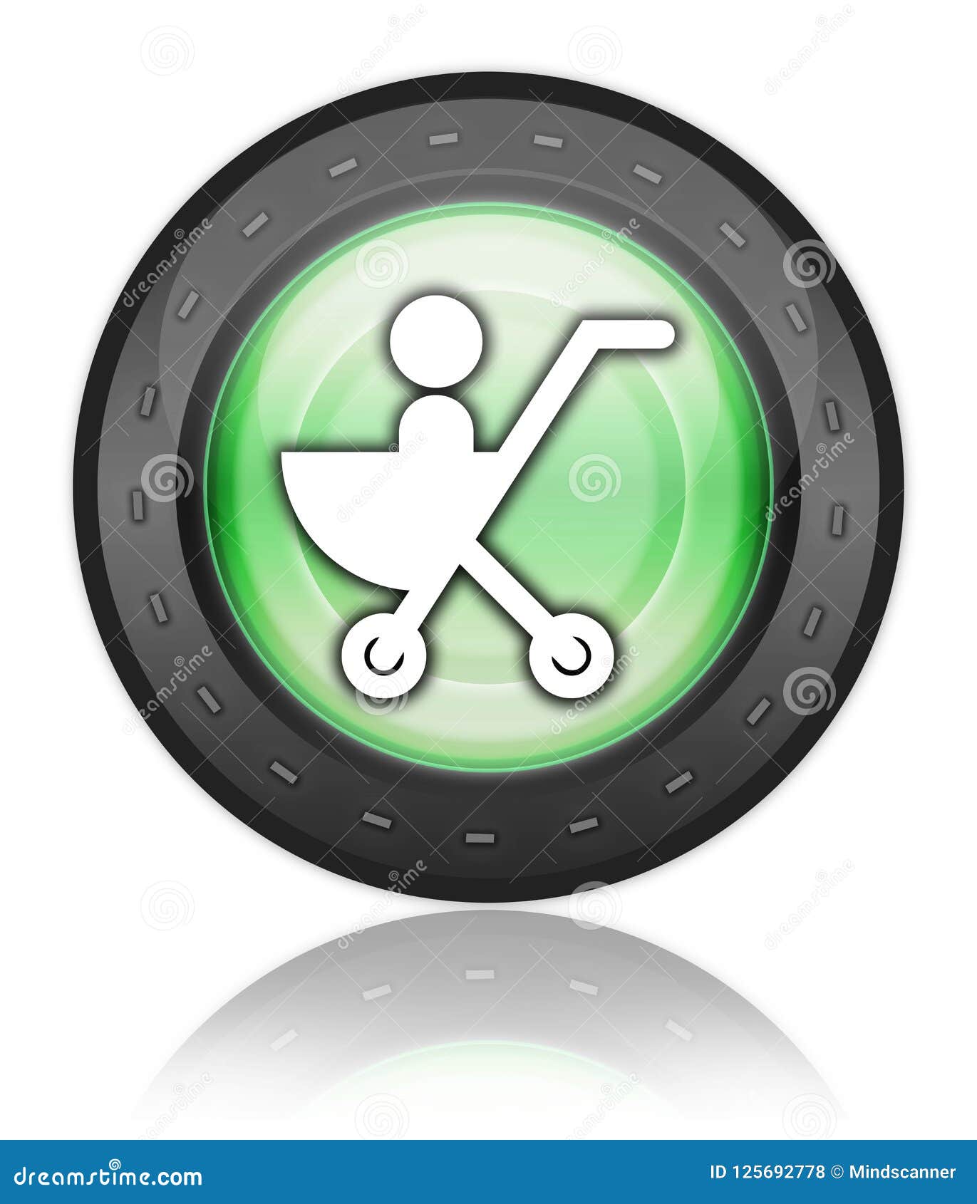 Icon, Button, Pictogram Stroller Stock Illustration - Illustration of ...