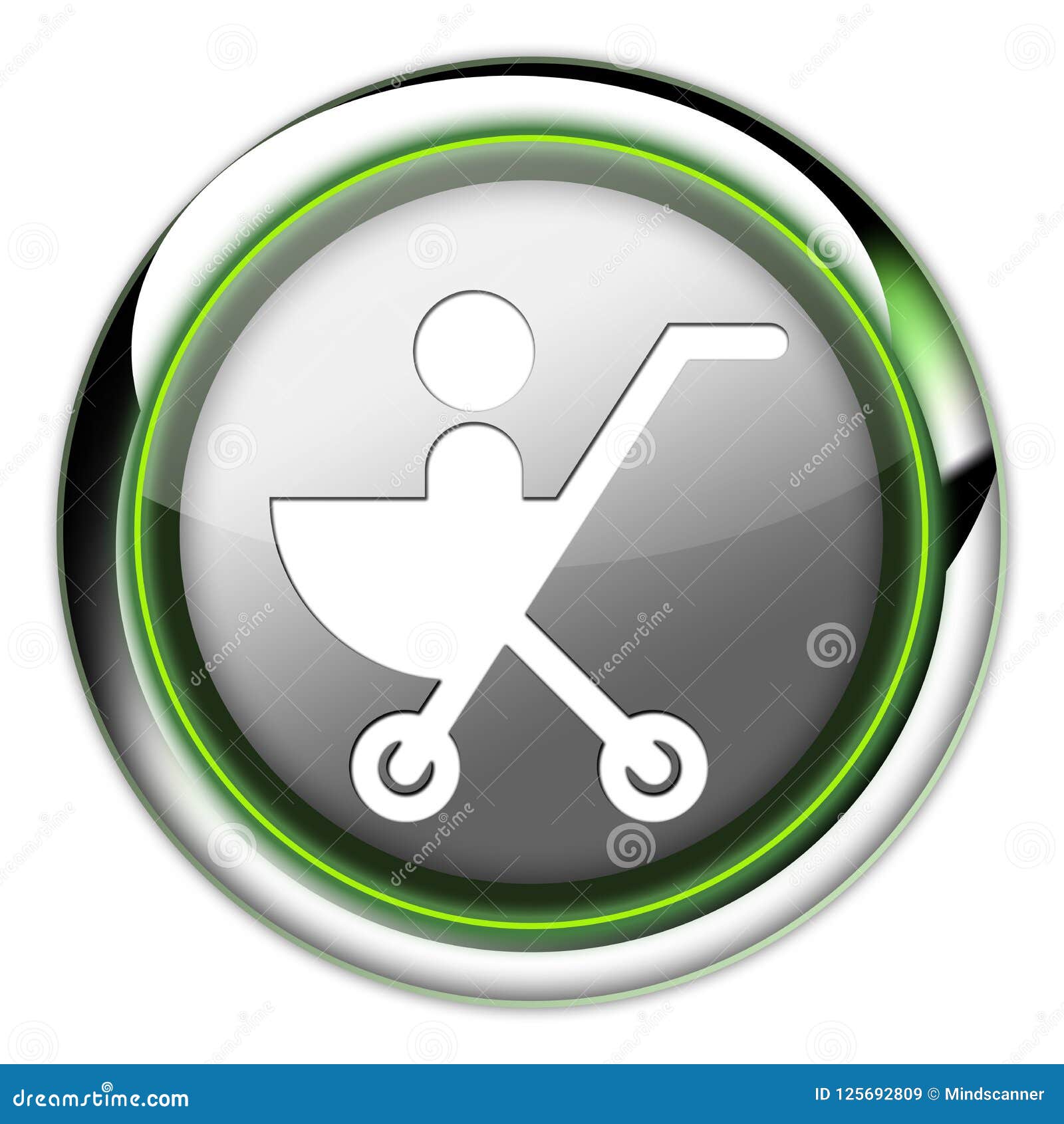 Icon, Button, Pictogram Stroller Stock Illustration - Illustration of ...