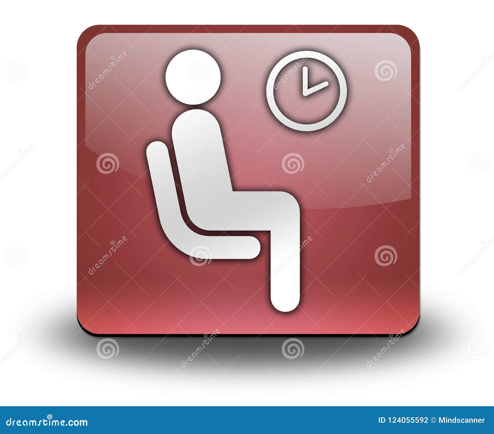Icon, Button, Pictogram Waiting Room Stock Illustration - Illustration ...