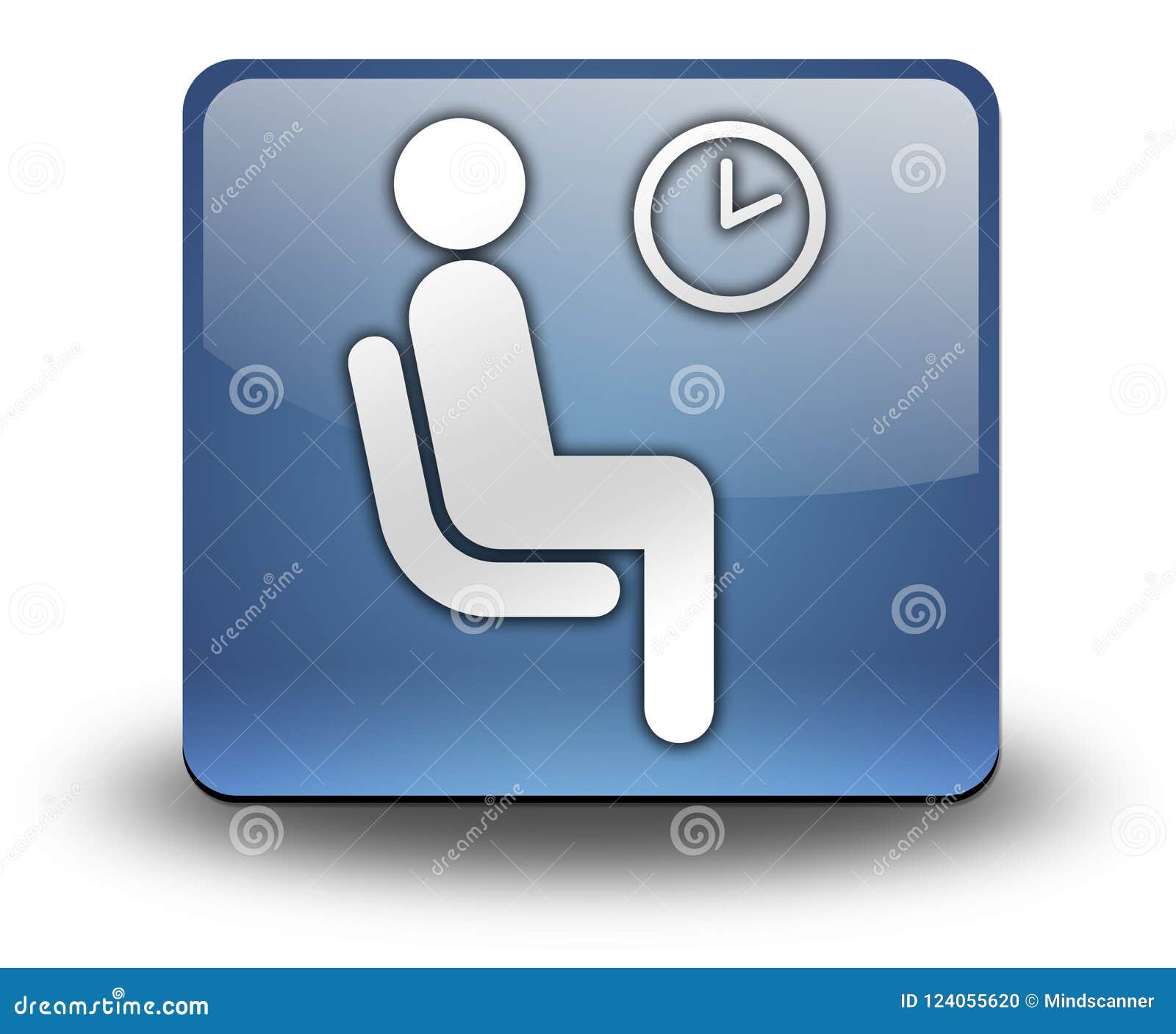 Icon, Button, Pictogram Waiting Room Stock Illustration - Illustration ...