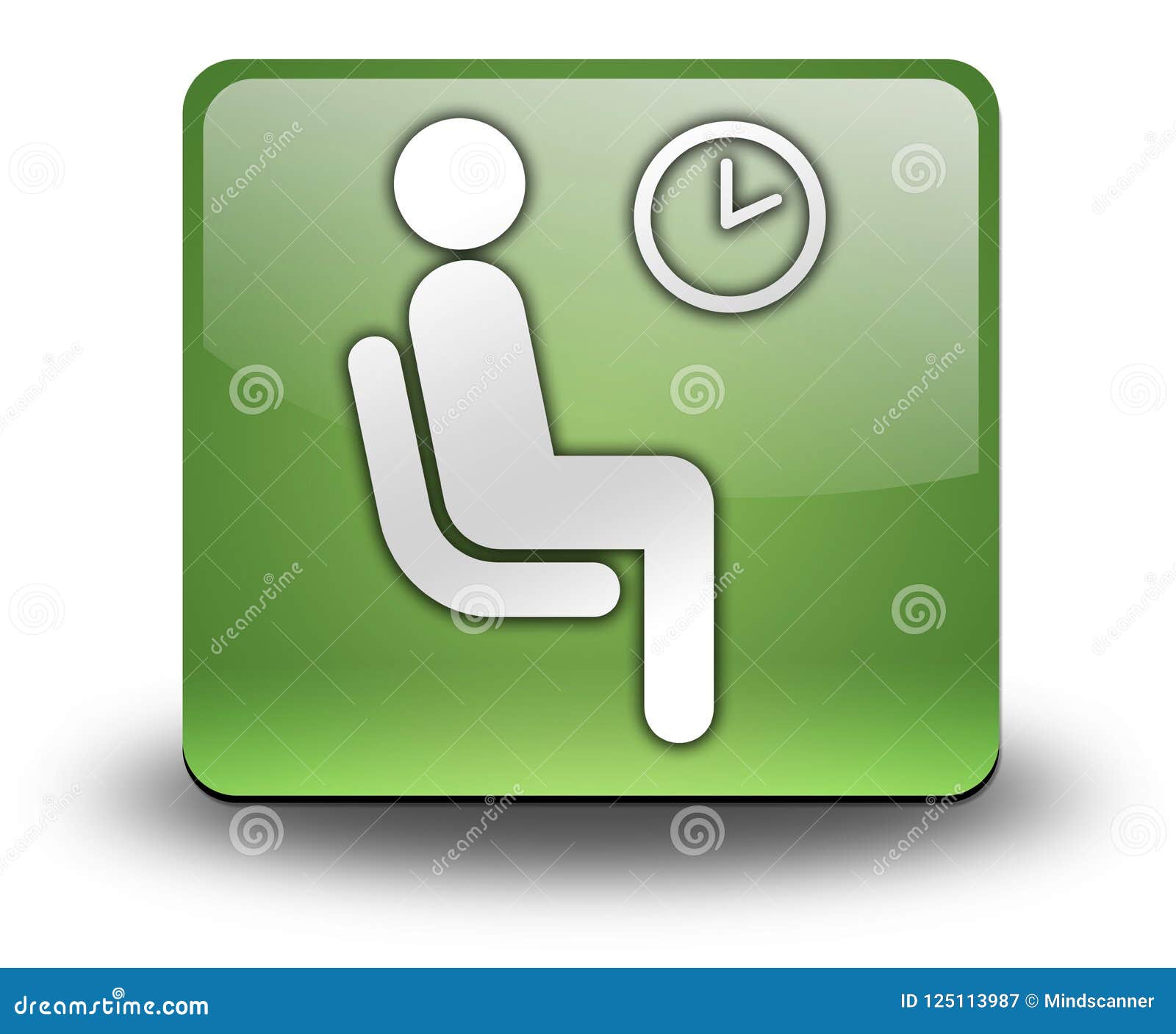Icon, Button, Pictogram Waiting Room Stock Illustration - Illustration ...
