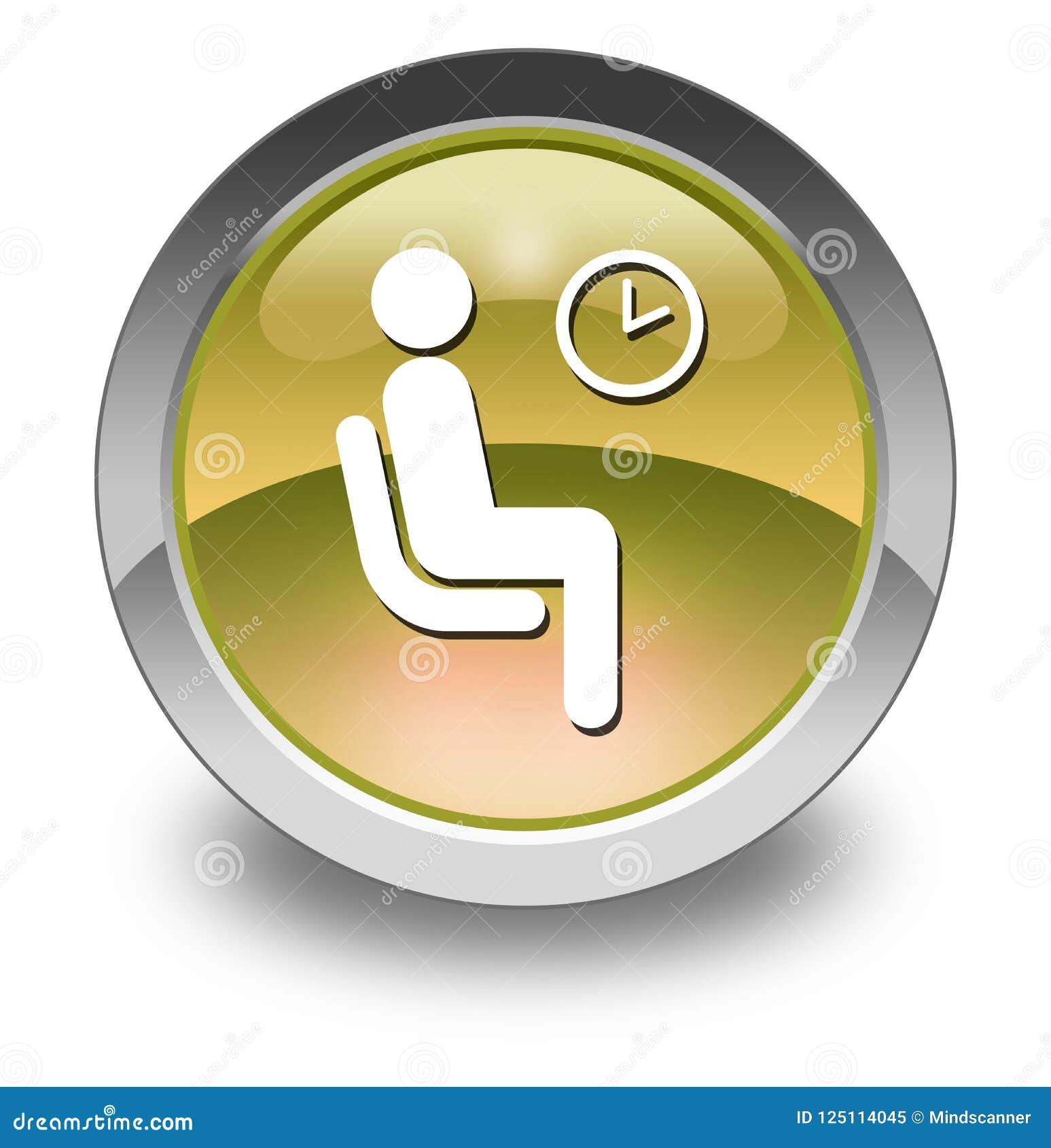 Icon, Button, Pictogram Waiting Room Stock Illustration - Illustration ...