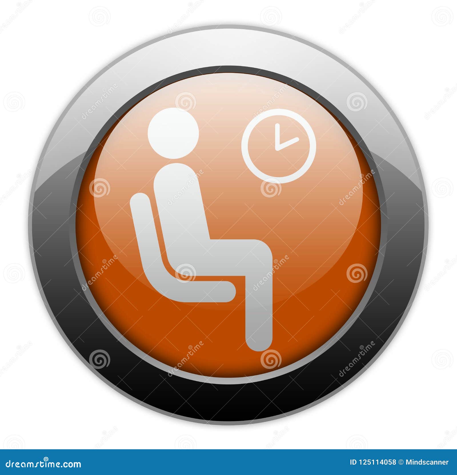 Icon, Button, Pictogram Waiting Room Stock Illustration - Illustration ...