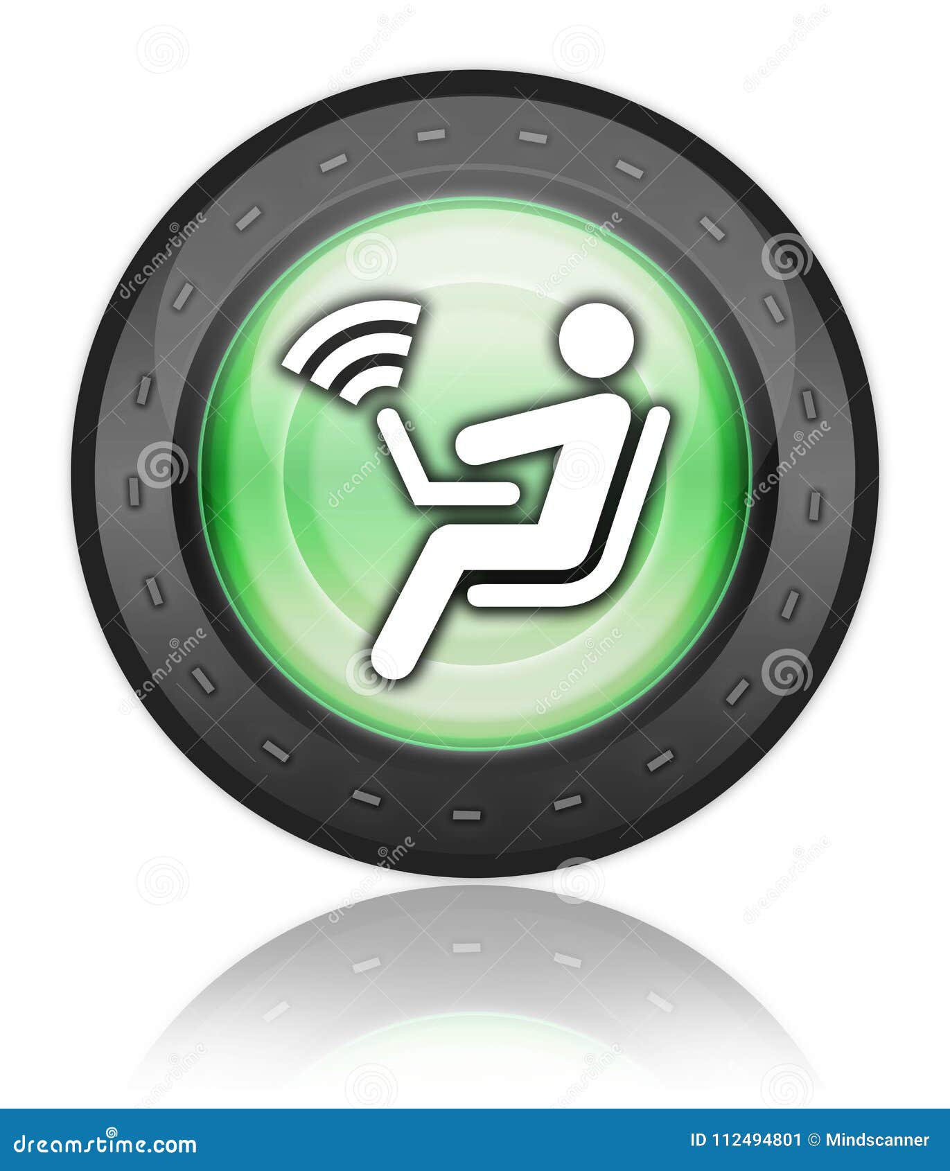 Icon, Button, Pictogram Wireless Access Stock Illustration ...