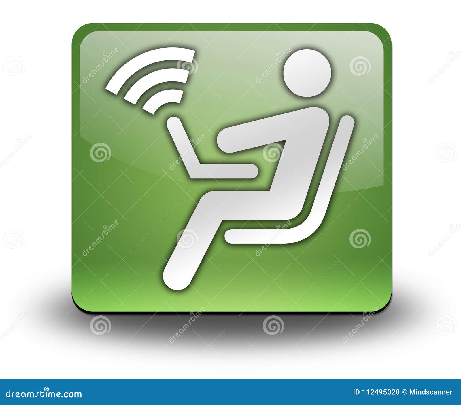 Icon, Button, Pictogram Wireless Access Stock Illustration ...