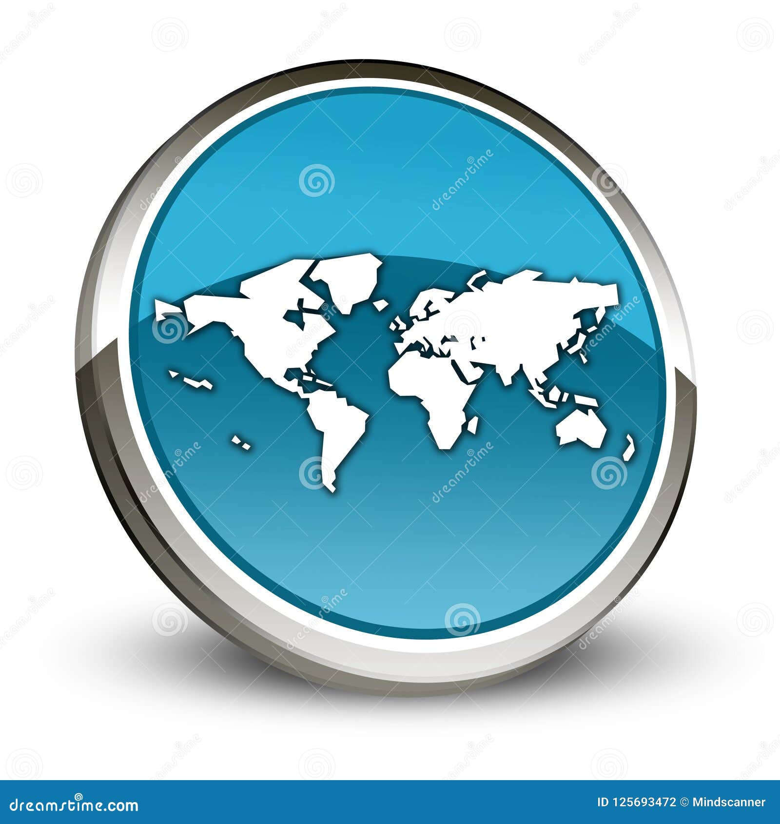 Icon, Button, Pictogram World Map Stock Illustration - Illustration of ...