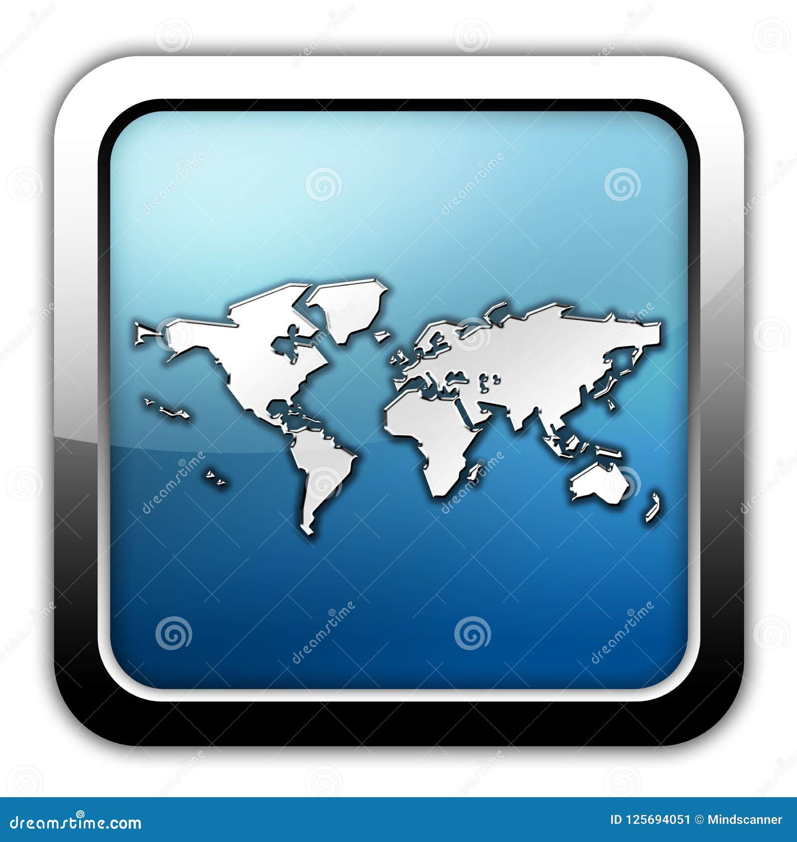 Icon, Button, Pictogram World Map Stock Illustration - Illustration of ...