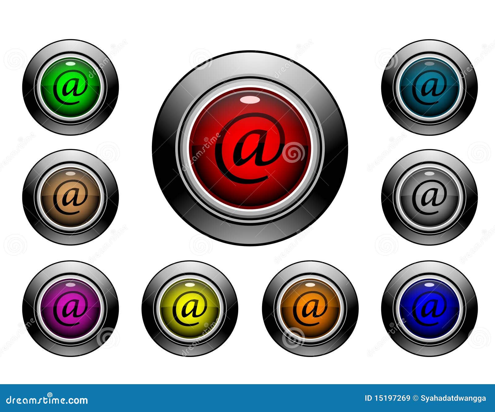 Icon Button Series - Email stock illustration. Illustration of digital ...