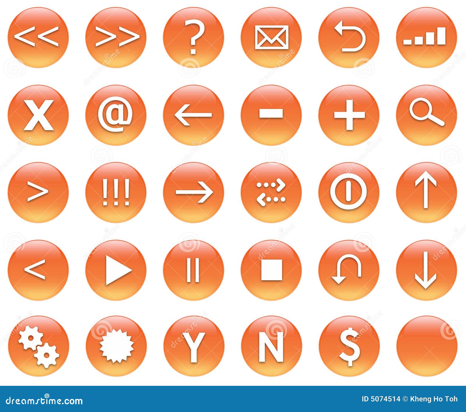 Icon Button Set for Navigation Stock Illustration - Illustration of ...