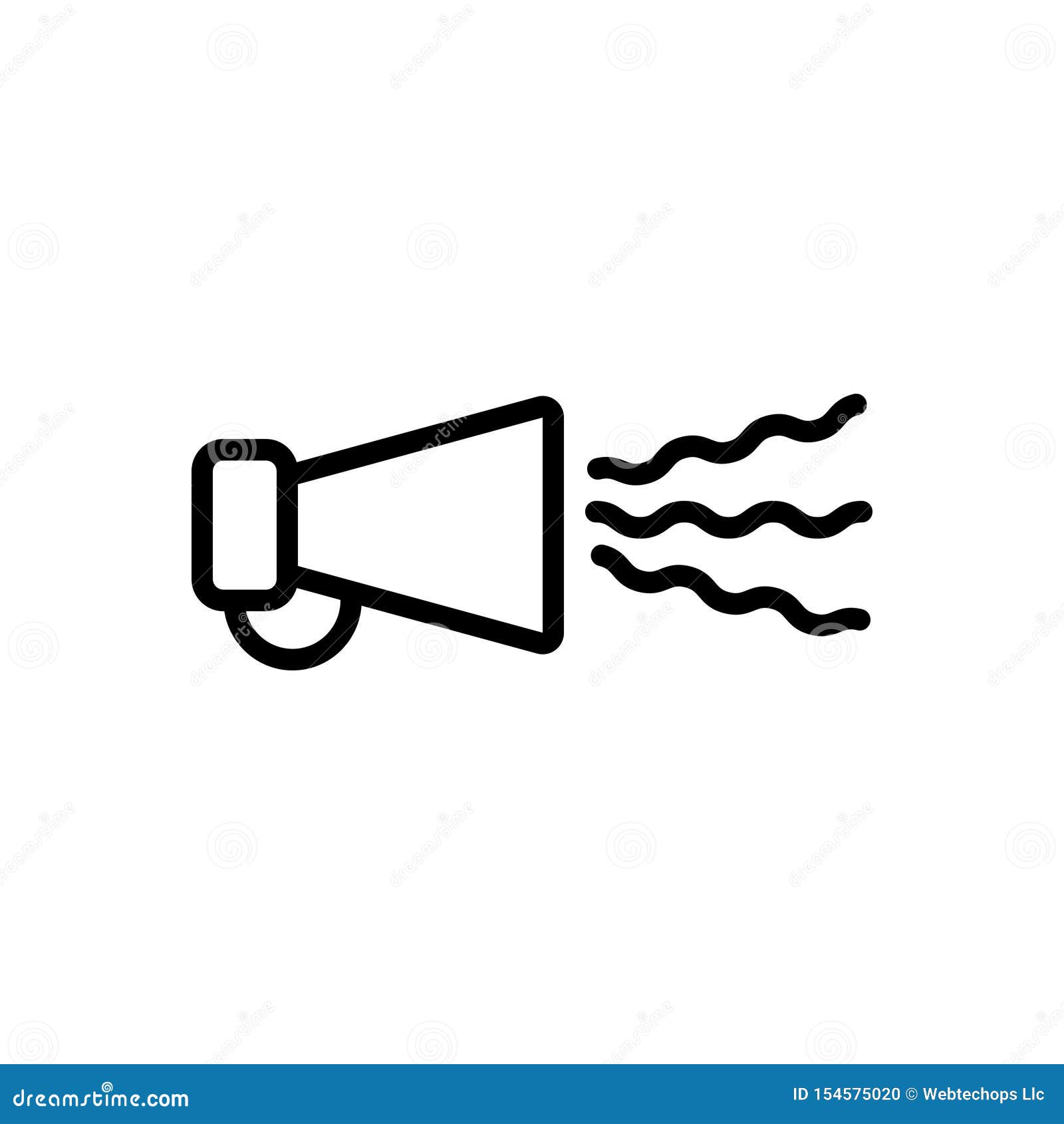 Black Line Icon for Buzz Marketing, Advert and Advertisement Stock ...