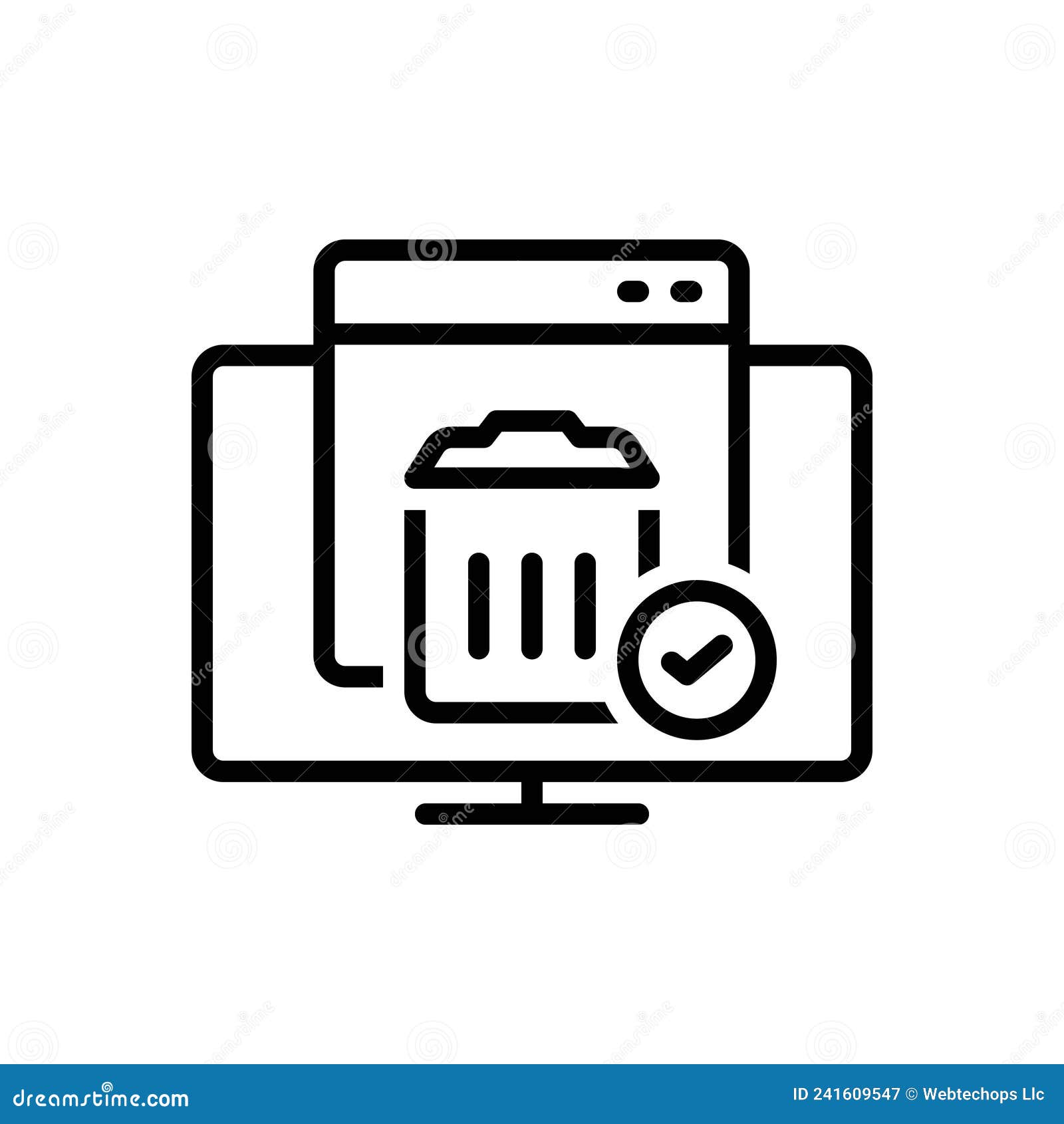 Black Line Icon for Cache, Memory and Data Stock Vector - Illustration ...