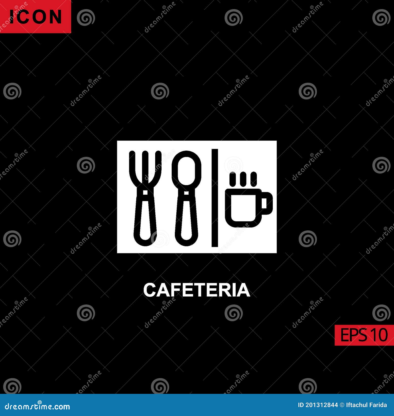 Icon Cafeteria. Flat, Glyph or Filled Vector Icon Symbol Sign Collection Stock Vector ...