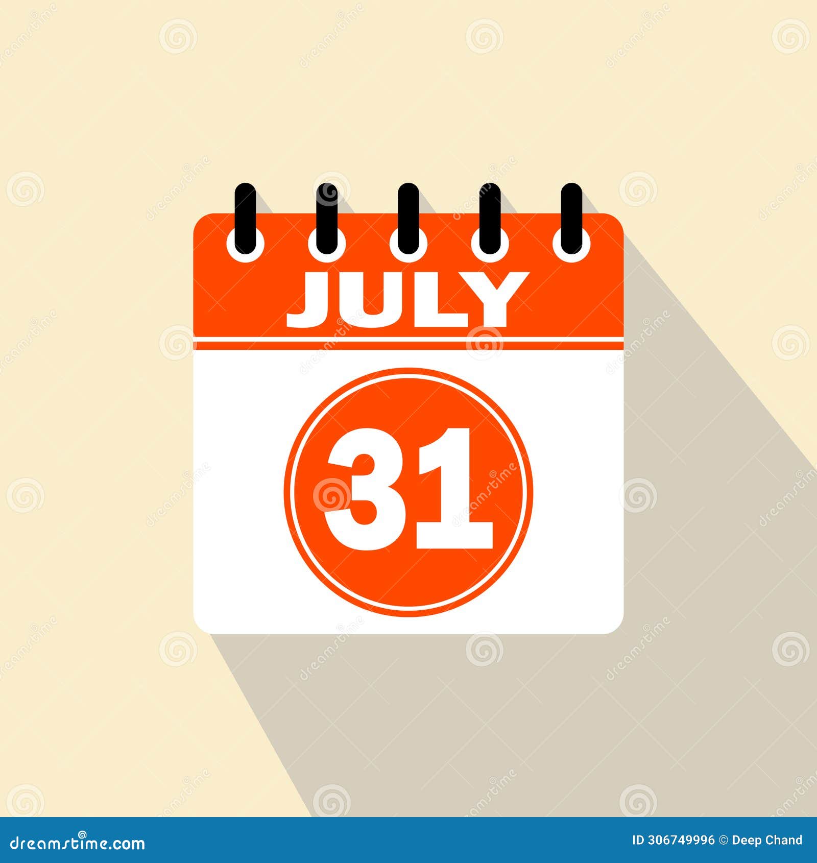 Icon Calendar Day - 31 July Stock Vector - Illustration of agenda ...