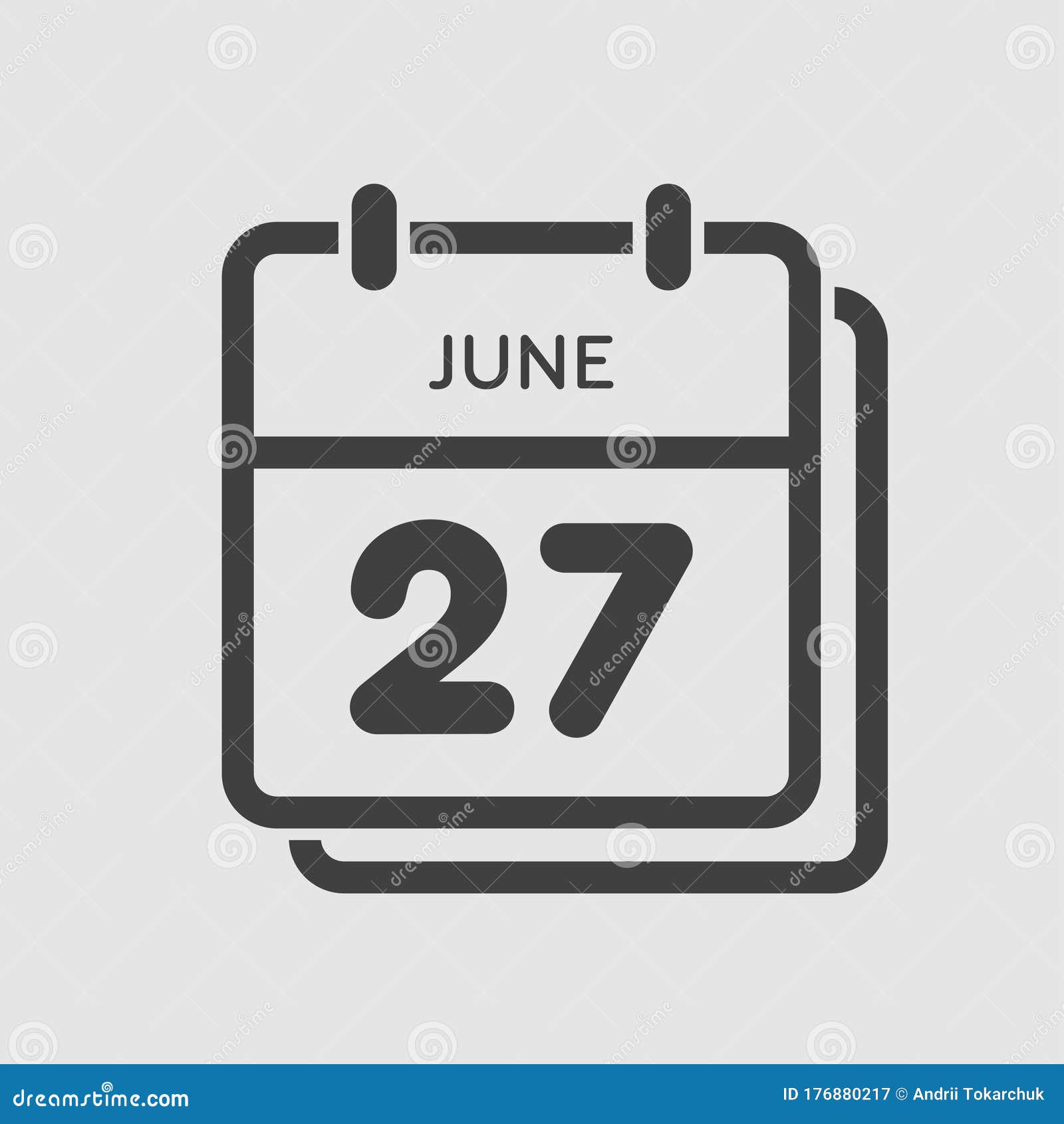 Icon Calendar Day 27 June, Summer Days of the Year Stock Vector ... Icon Calendar Day 27 June, Summer Days of the Year Stock Vector ...