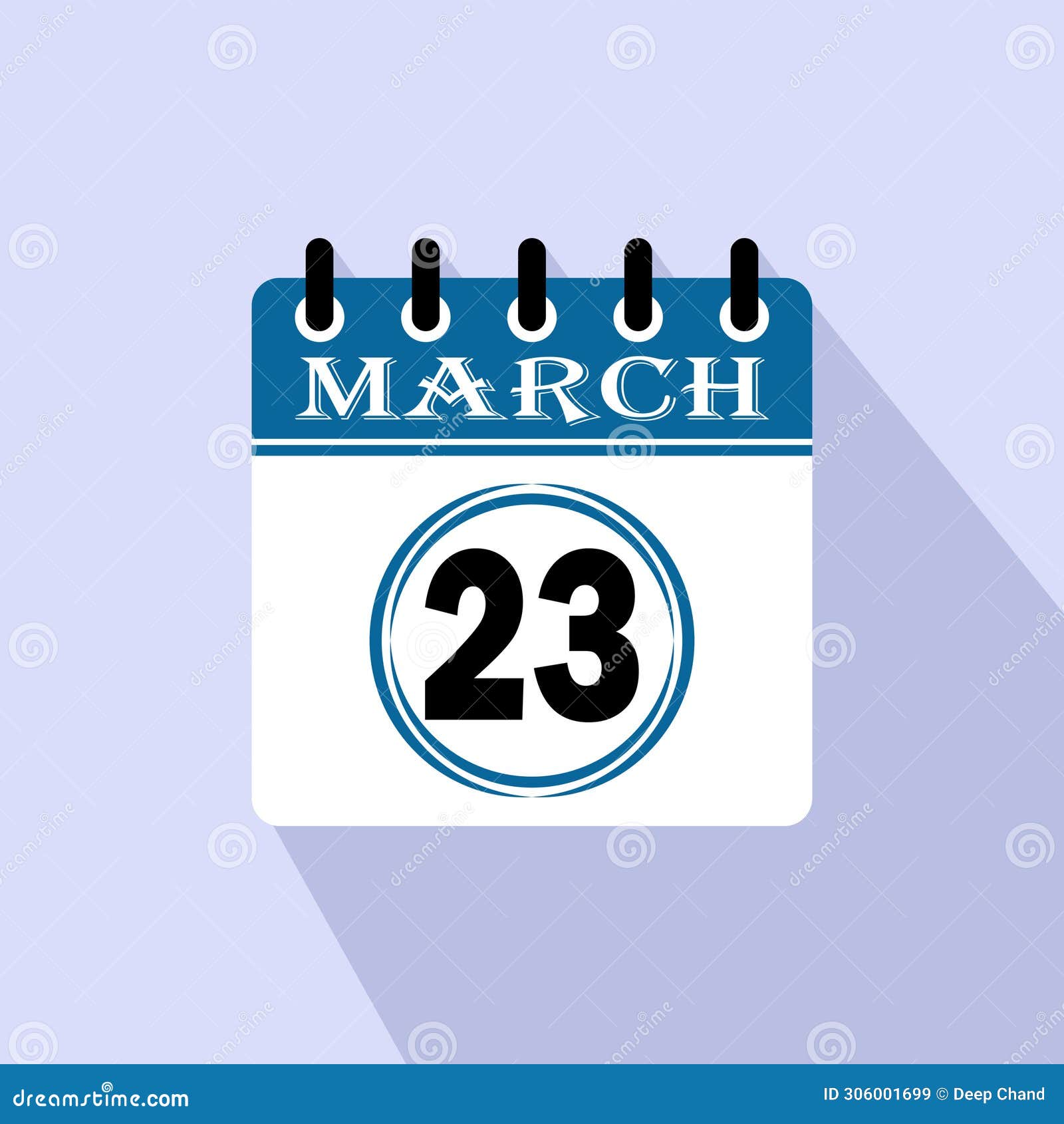 Icon Calendar Day - 23 March Stock Illustration - Illustration of ...