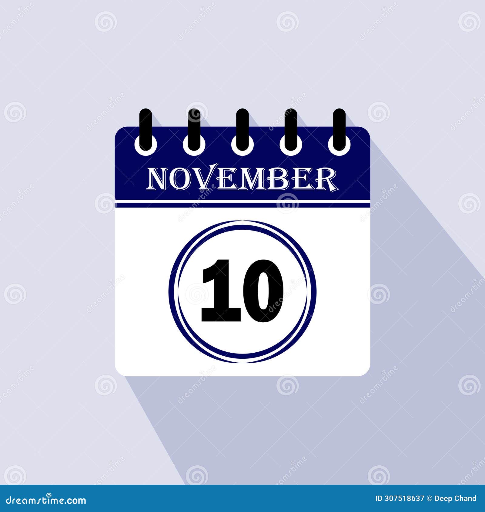 Icon Calendar Day - 10 November Stock Vector - Illustration of date ...