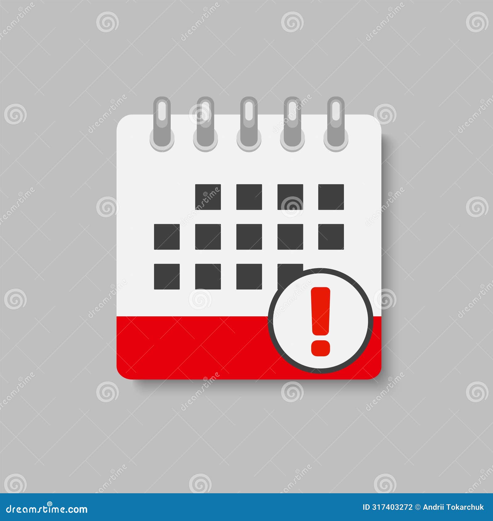 Icon Calendar - Popup Message Alert or Error Stock Vector ...