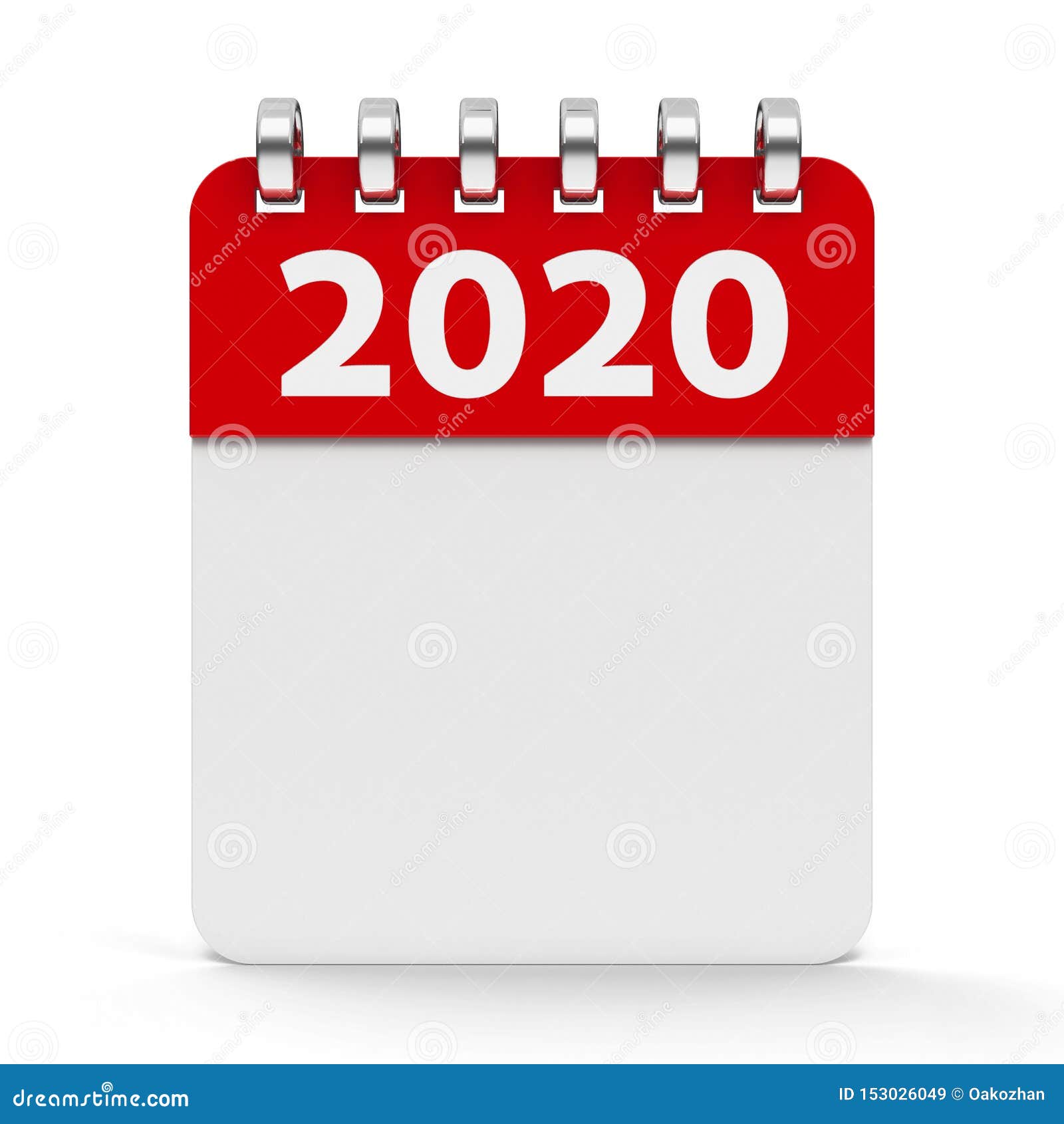 Icon Calendar Spiral 2020 Year Stock Illustration - Illustration of ...