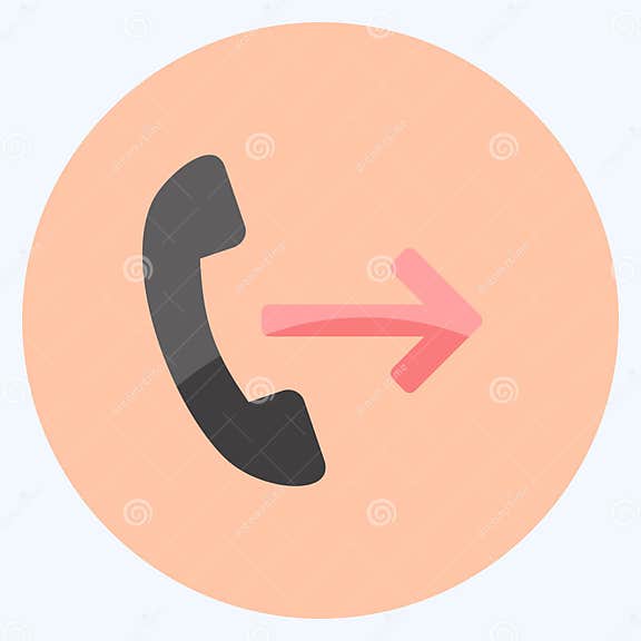 Icon Call Forwarding. Suitable for Mobile Apps Symbol. Flat Style ...