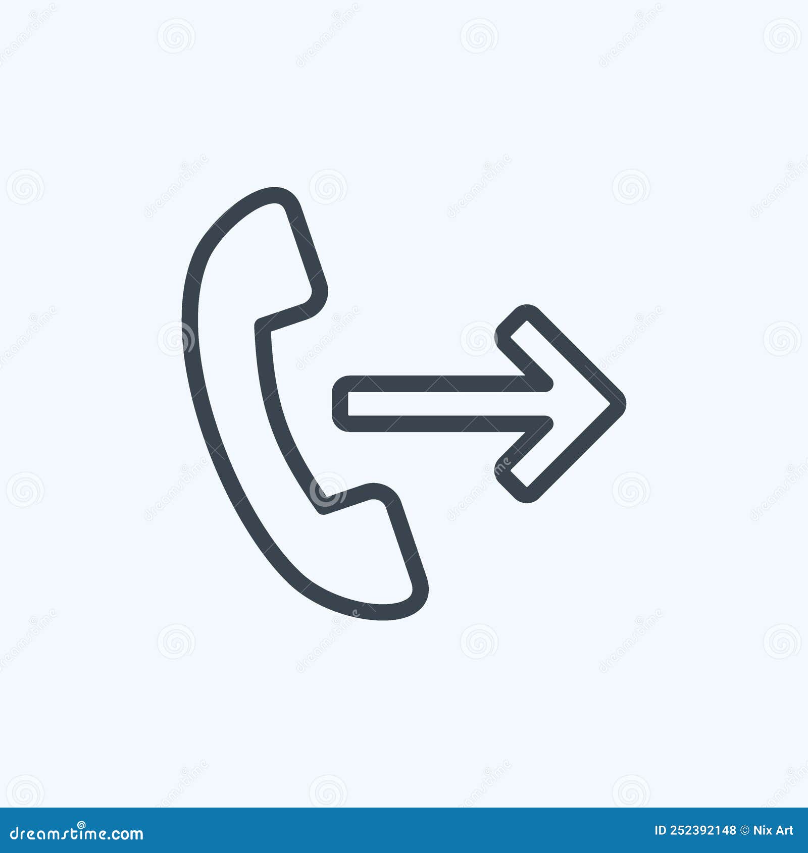 Icon Call Forwarding. Suitable for Mobile Apps Symbol. Line Style ...