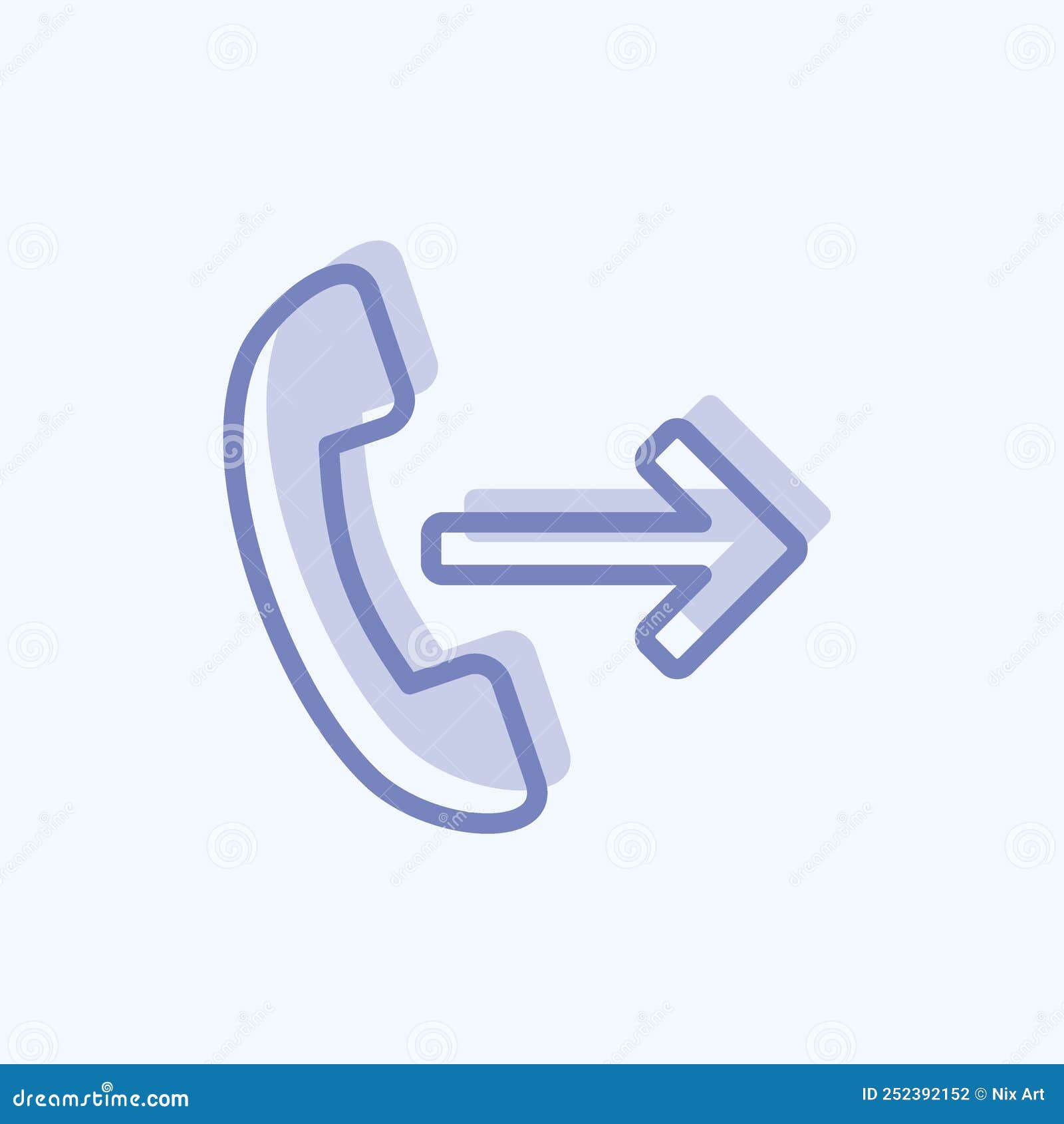 Icon Call Forwarding. Suitable for Mobile Apps Symbol. Two Tone Style ...