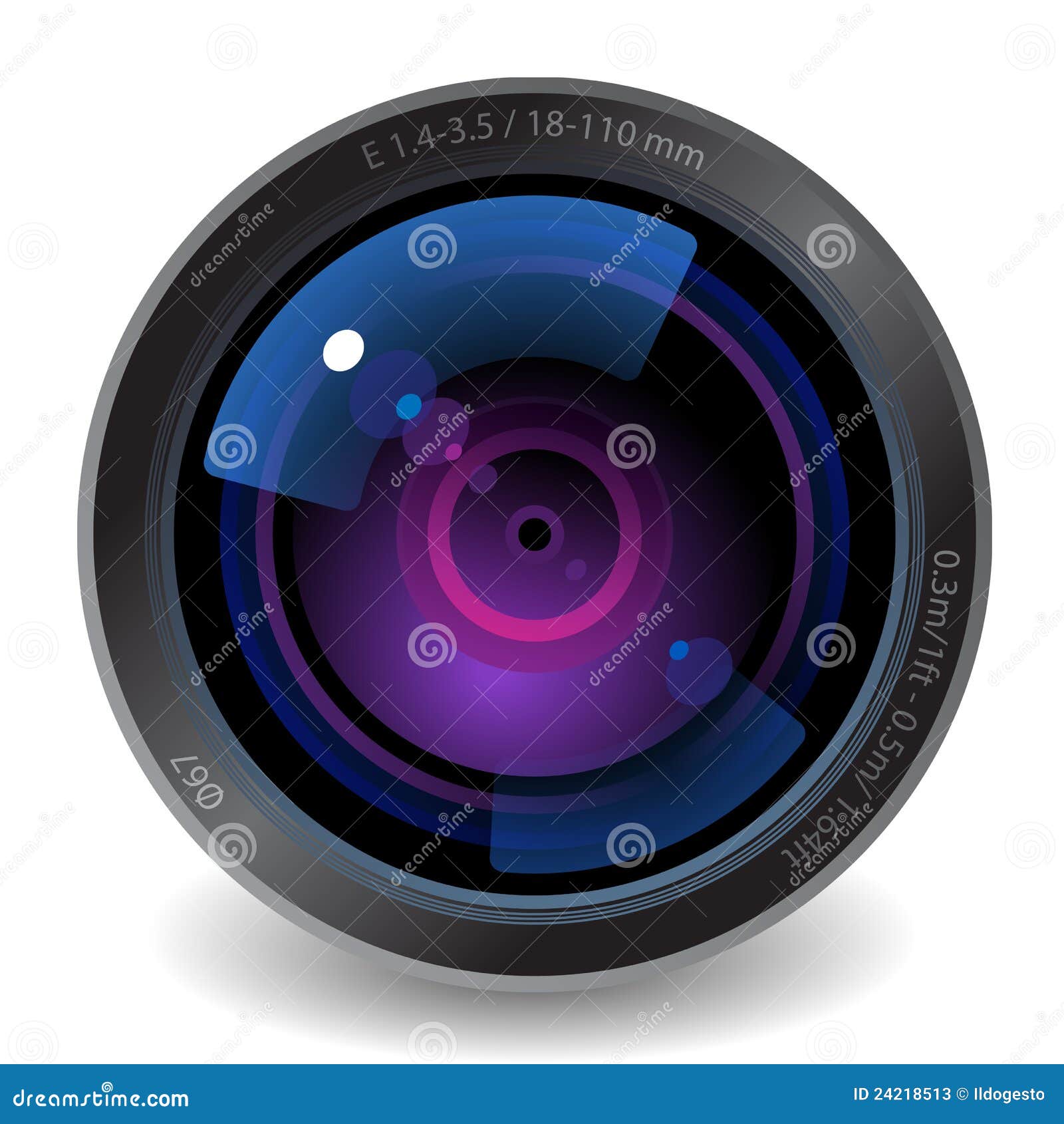 Icon for camera lens stock vector. Illustration of vector - 24218513