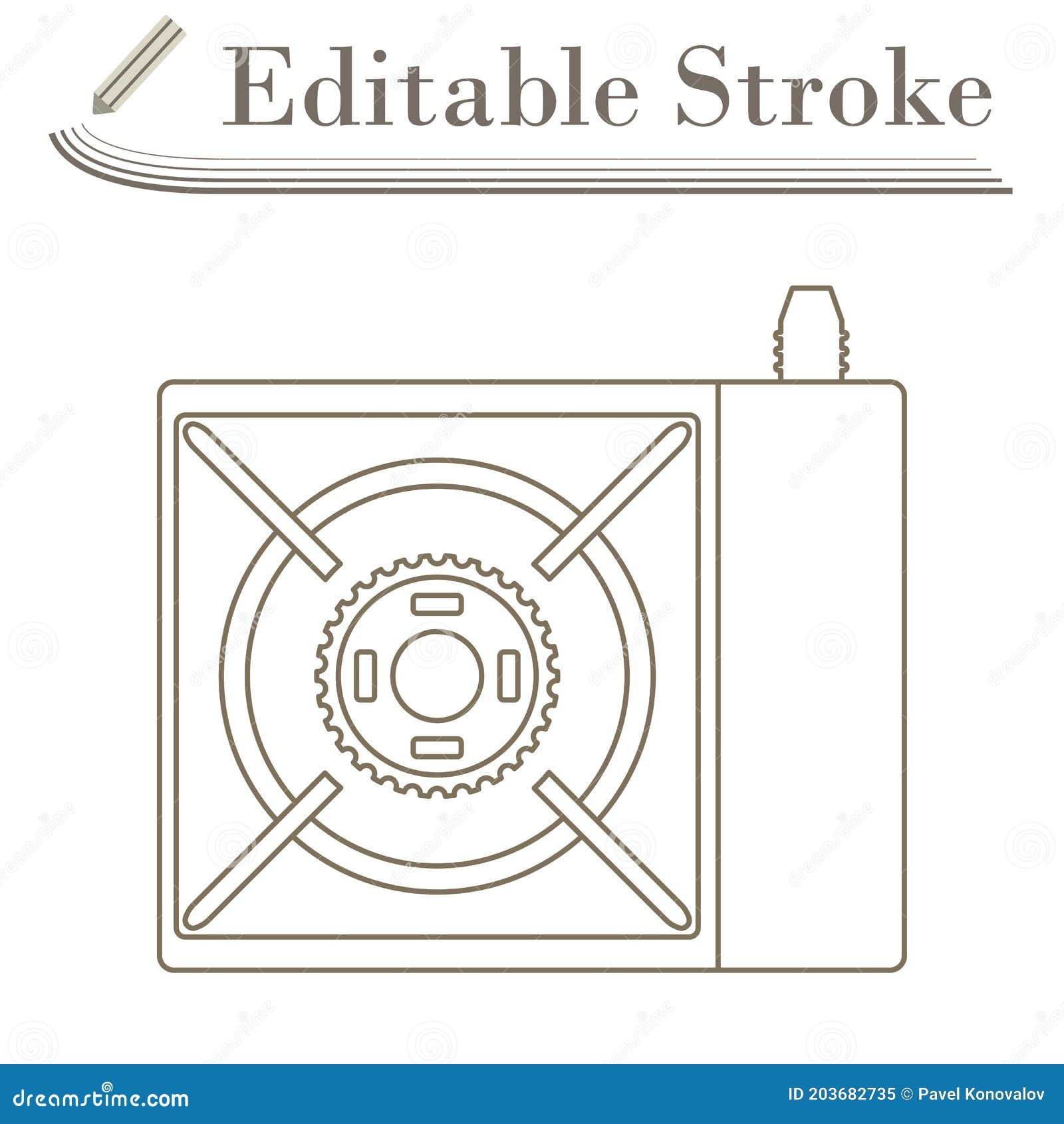 Icon of Camping Gas Burner Stove Stock Vector - Illustration of food ...
