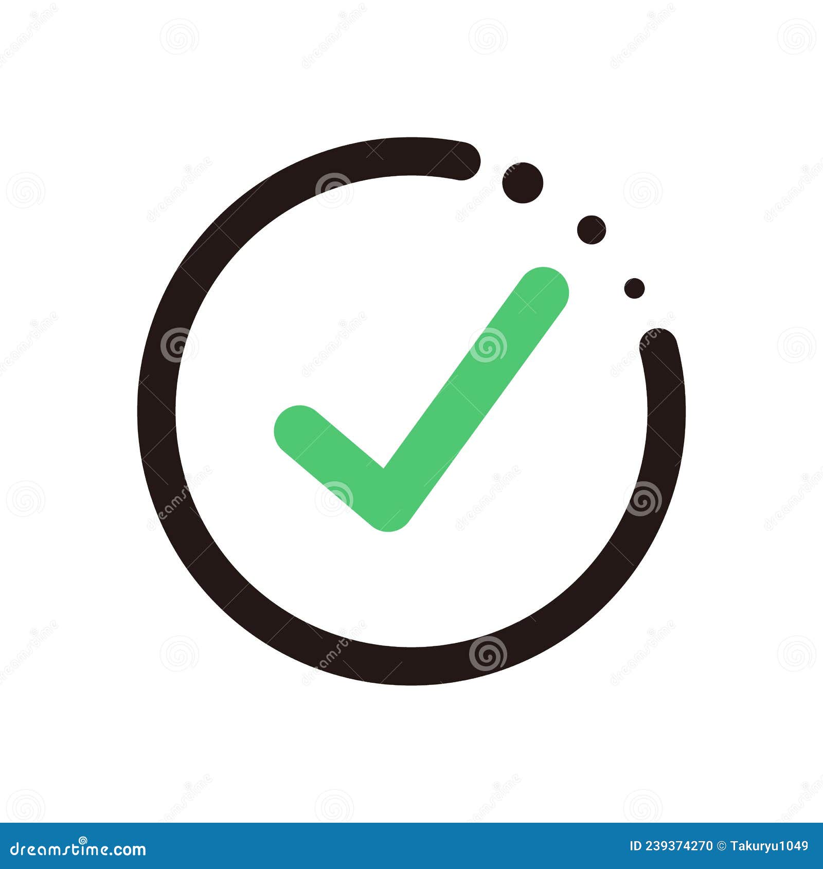 Round Check Mark Icon. Vector. Stock Vector - Illustration of option ...