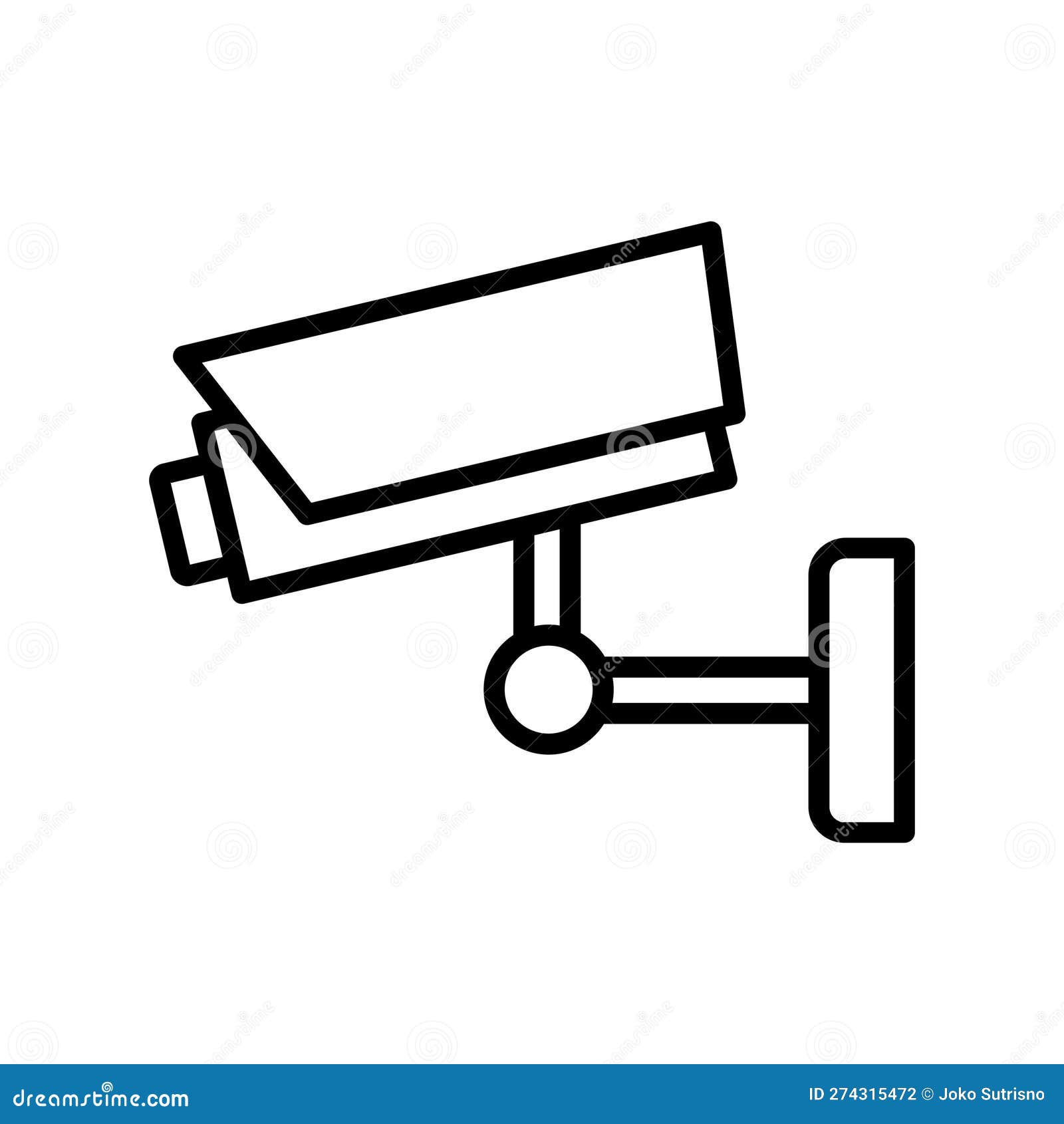 Cctv Security Camera Outline Style Vector Icon Stock Vector ...
