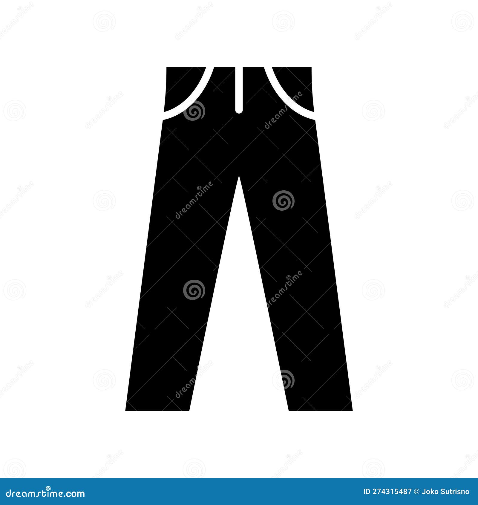 Long Pants Flat Style Vector Icon Stock Vector - Illustration of line ...