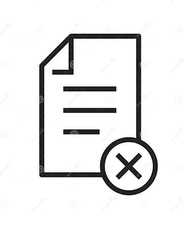 Icon of Canceled Document. Checklist, File, Document Stock Vector ...